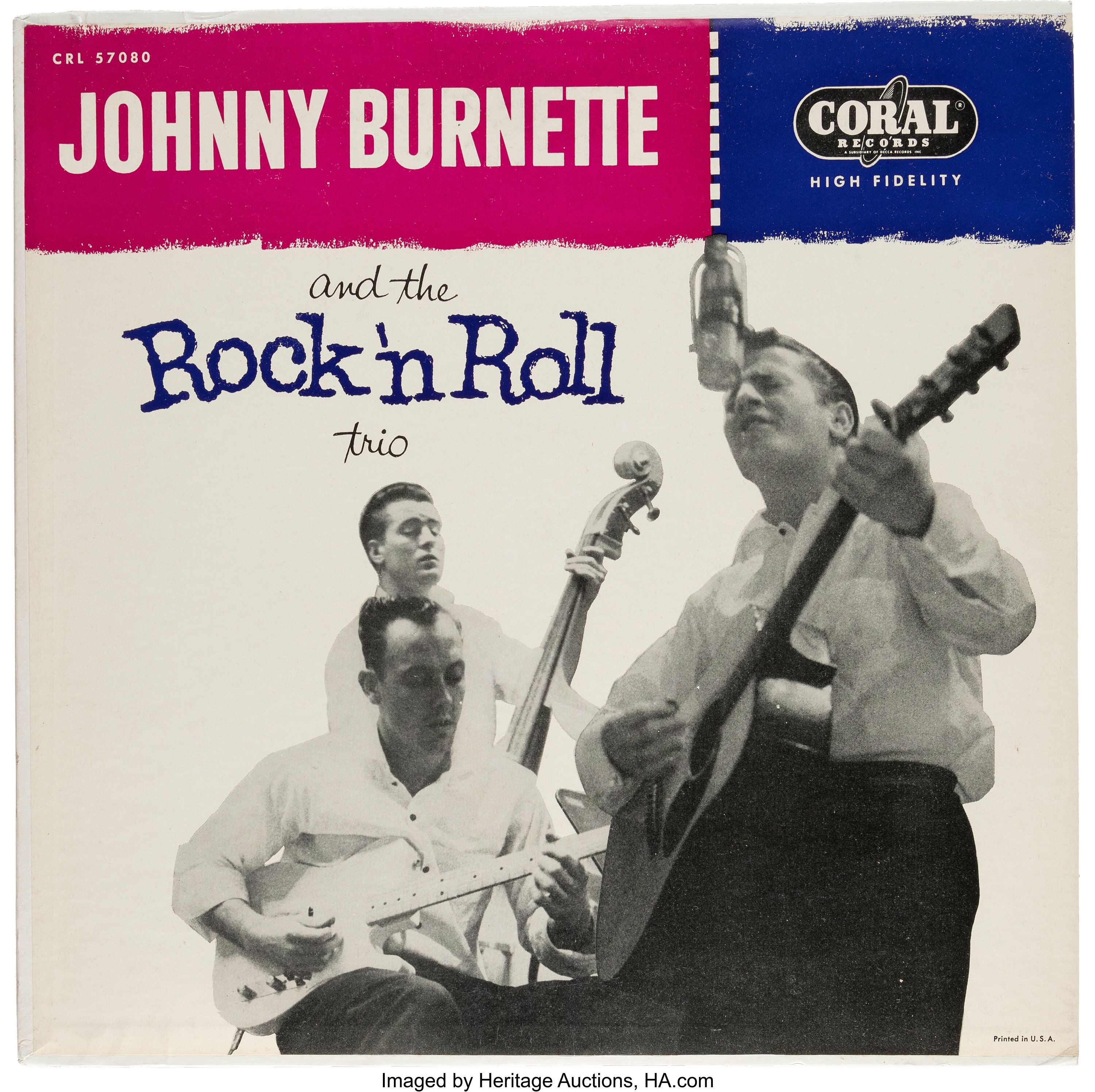 Johnny Burnette and the Rock 'n Roll Trio Vinyl LP (Coral, CRL | Lot ...