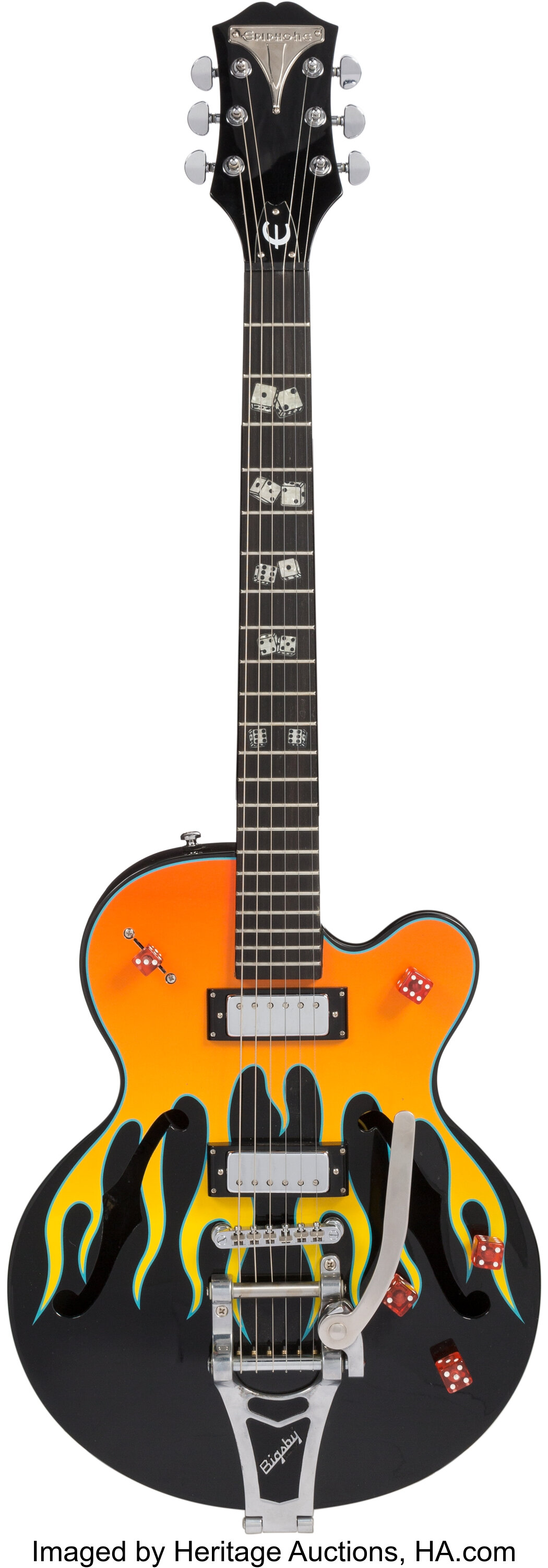 2001 Epiphone FlameKat Semi-Hollow Body Electric Guitar, Serial | Lot ...