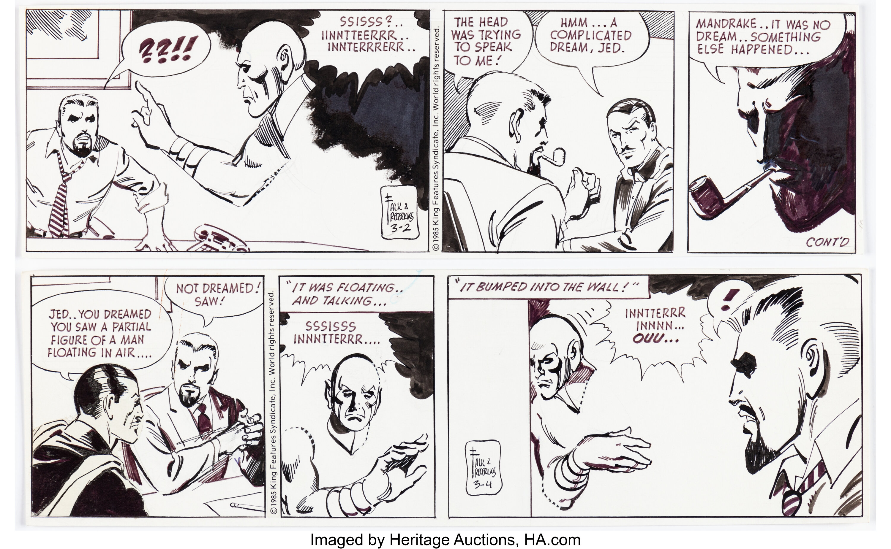 Fred Fredericks Mandrake the Magician Daily Comic Strip Original | Lot ...