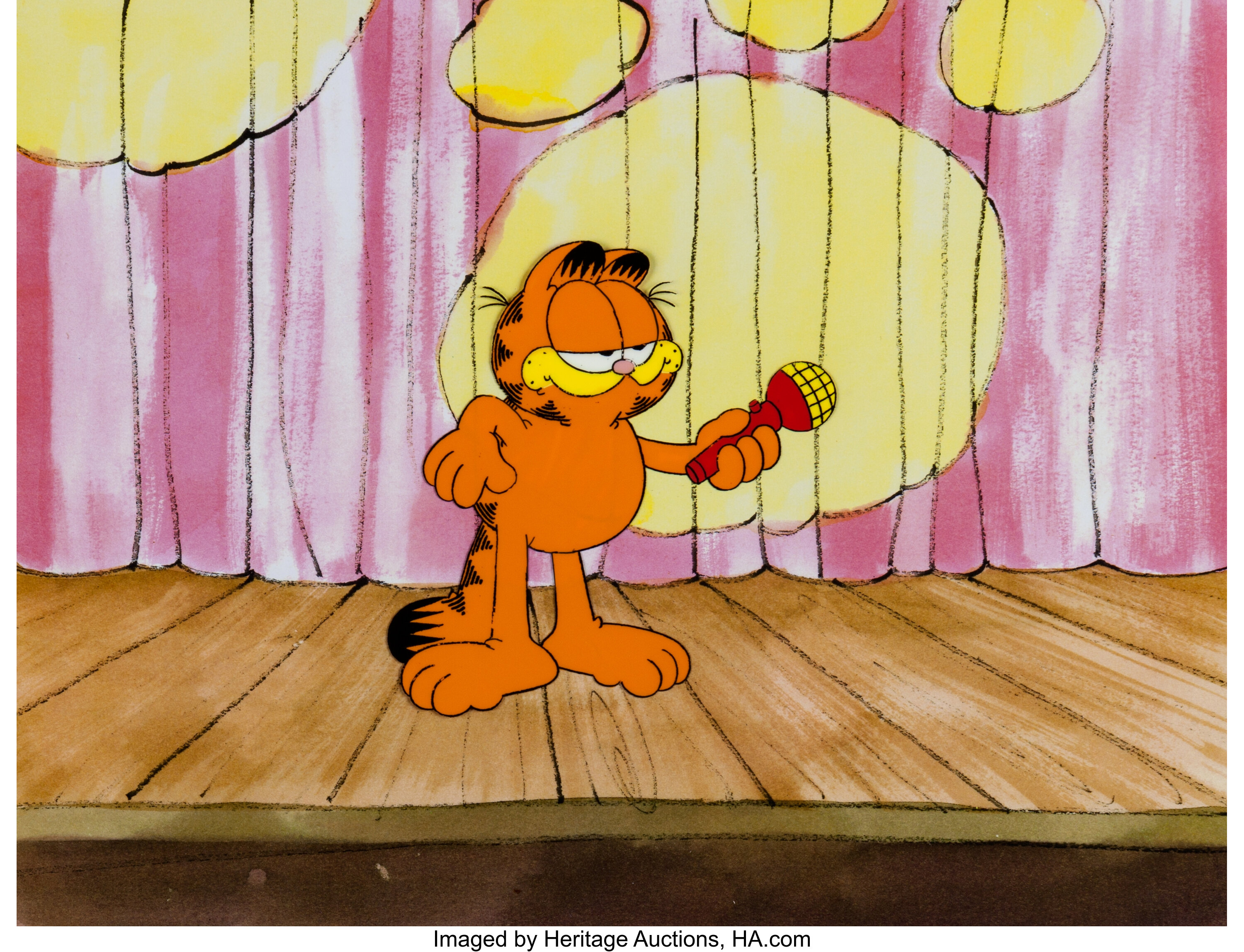 Garfield and Friends "Brainwave Broadcast" Garfield with Microphone ...