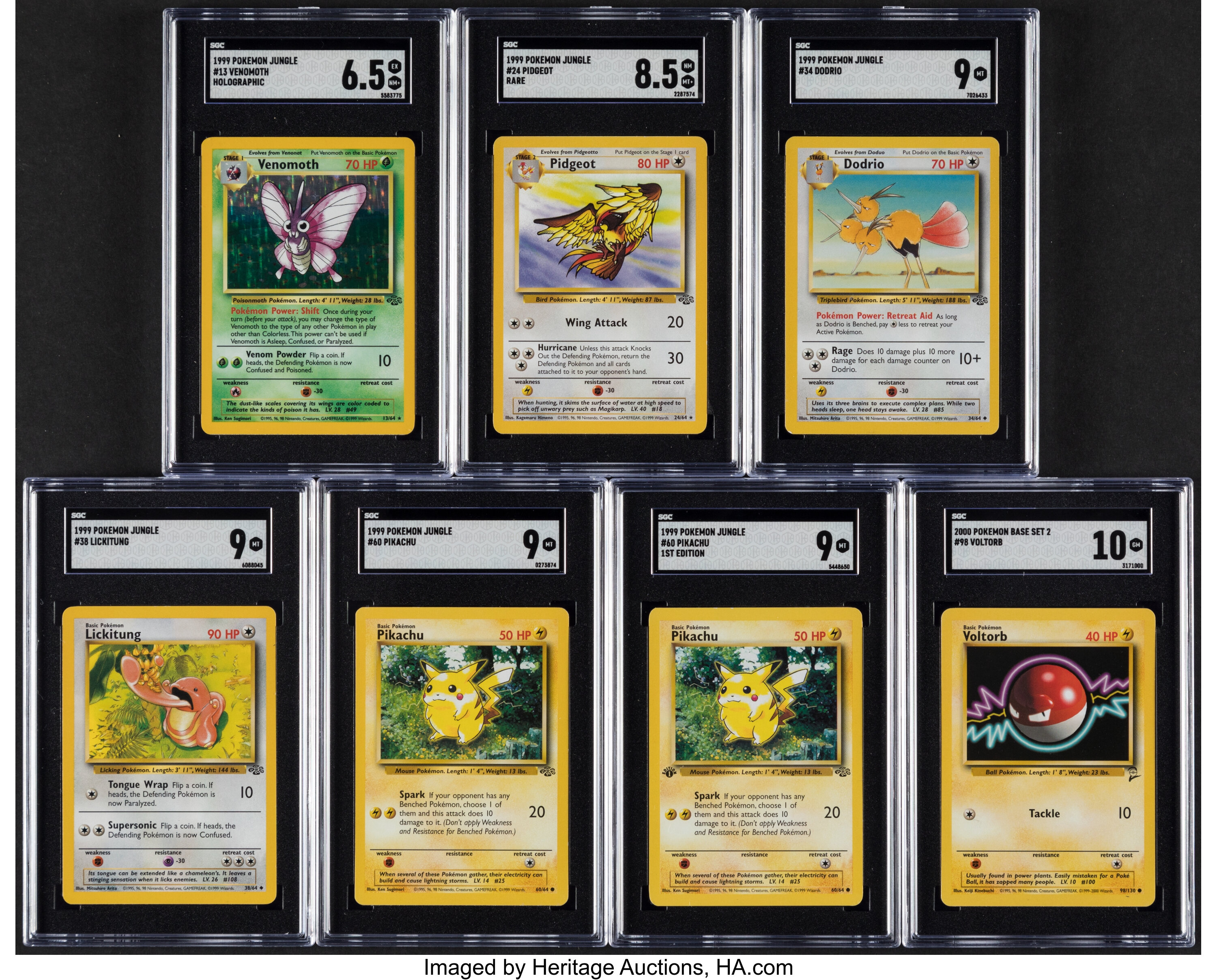 1999-2000 Pokémon Jungle & Base Set 2 SGC Graded Lot of 7.... | Lot ...