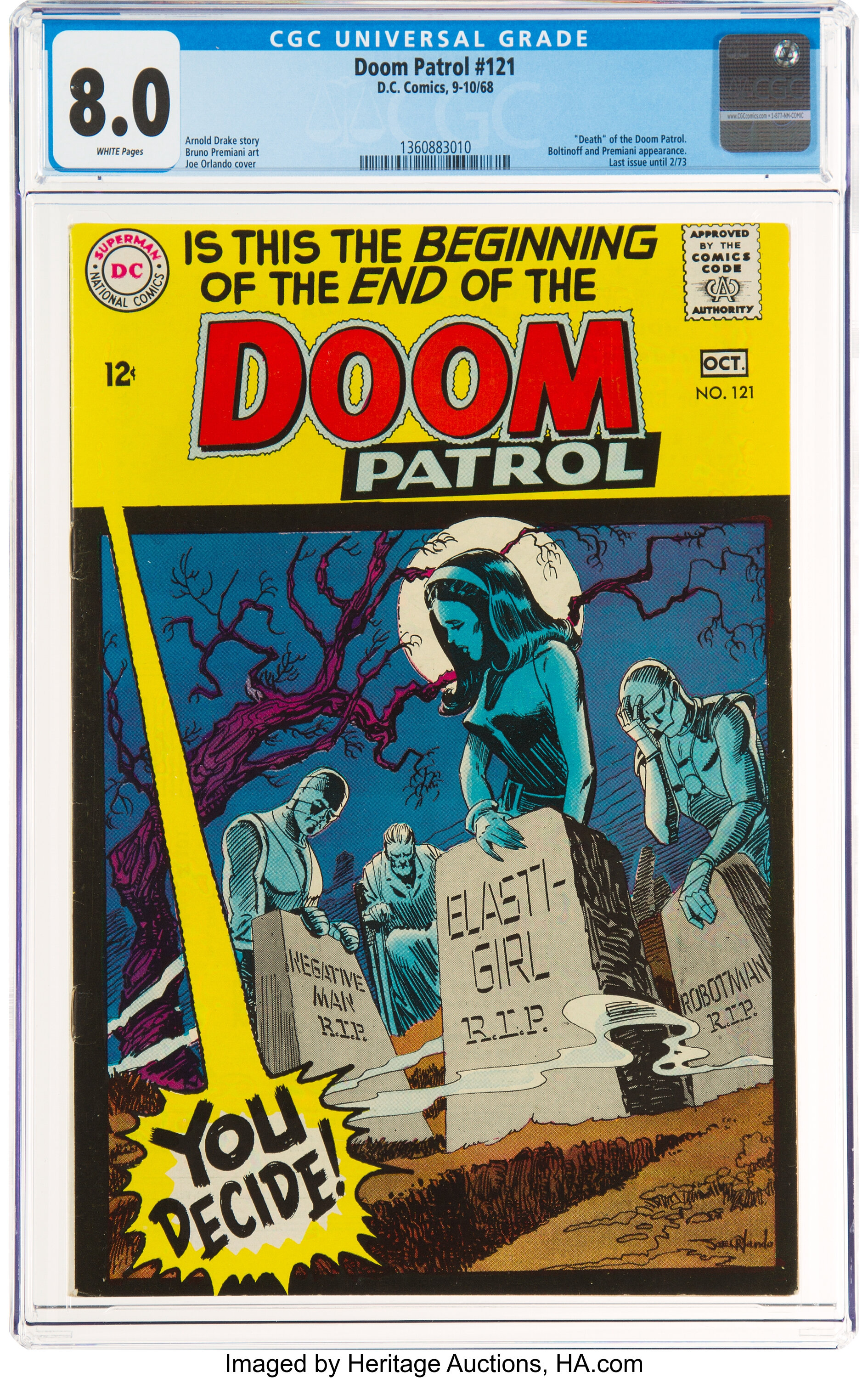 How Much Is The Doom Patrol #121 Worth? Browse Comic Prices | Heritage ...