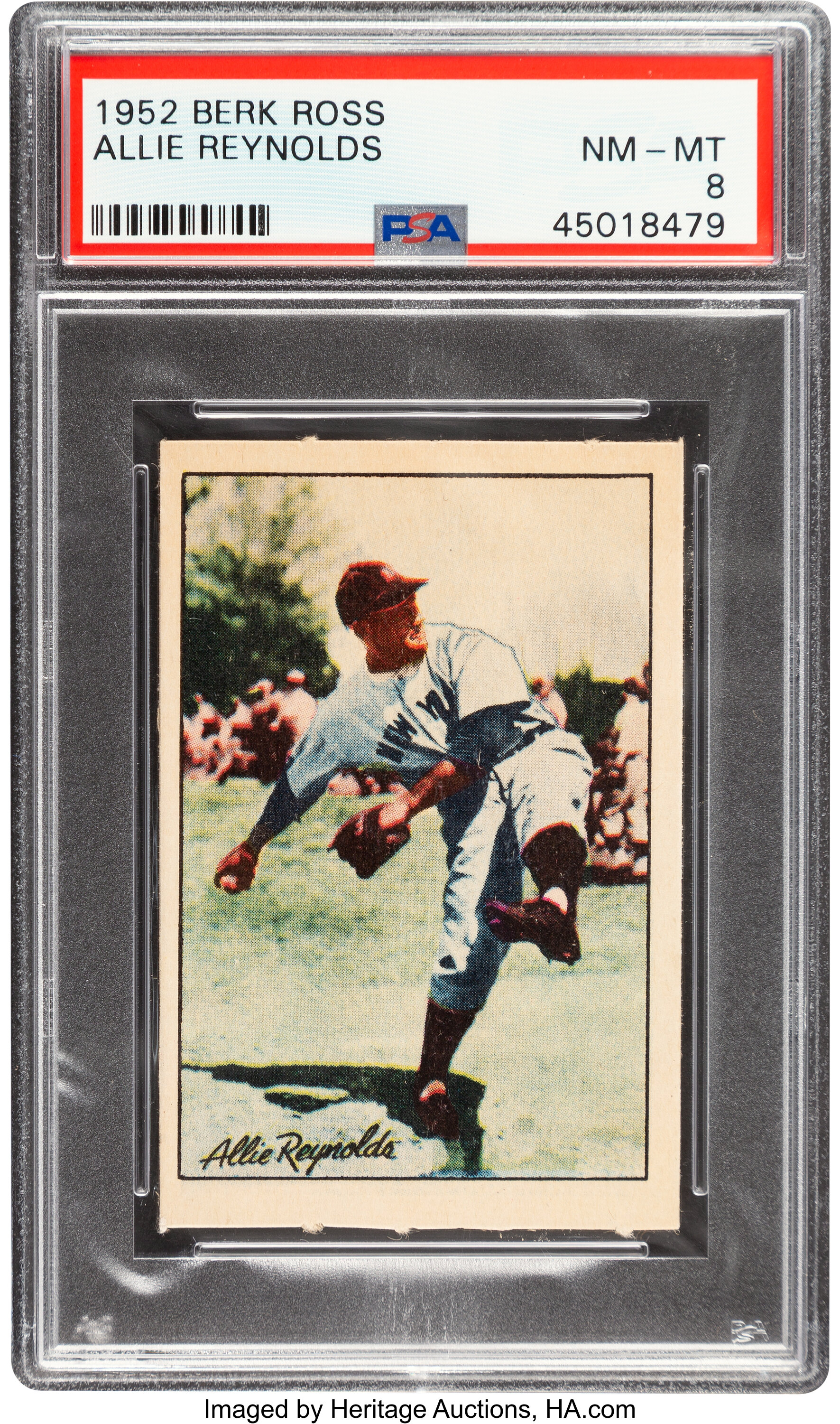 1952 Berk Ross Allie Reynolds PSA NM-MT 8 - Only One Higher. ... | Lot ...
