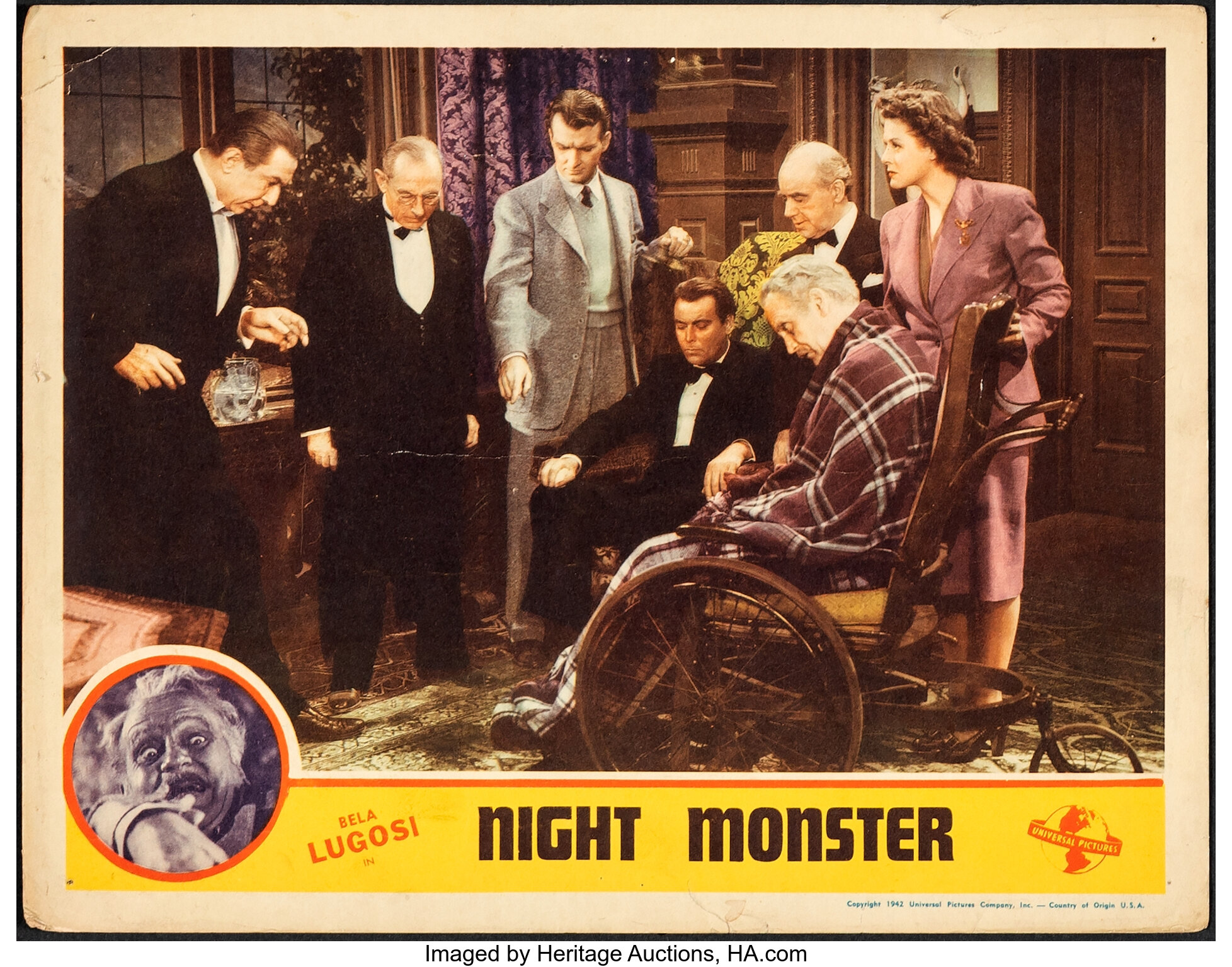 Night Monster & Other Lot (Universal, 1942). Fine+. Lobby Card (11 ...