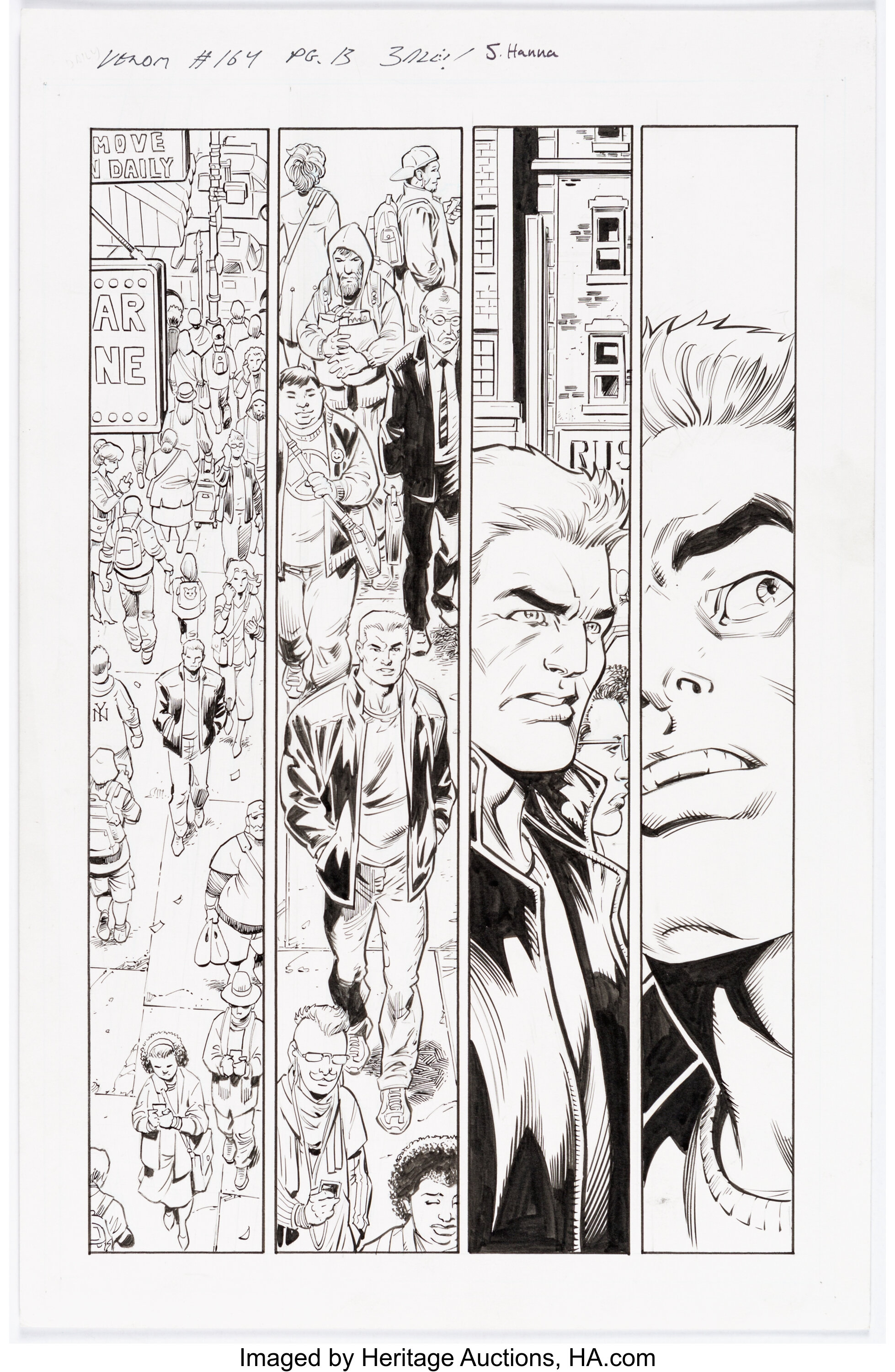 Mark Bagley and Scott Hanna Venom #164 Story Page 13 Original Art | Lot ...