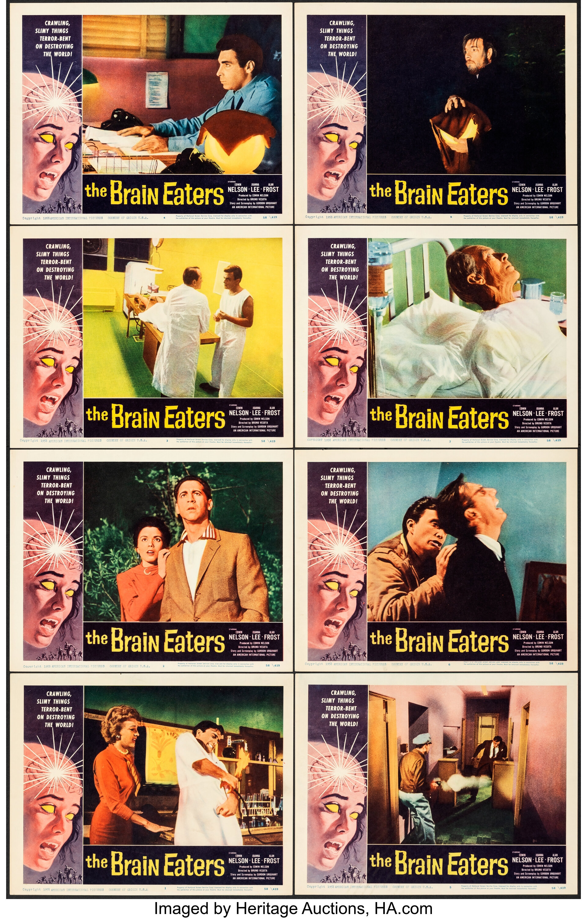 The Brain Eaters (American International, 1958). Very Fine+. Lobby ...