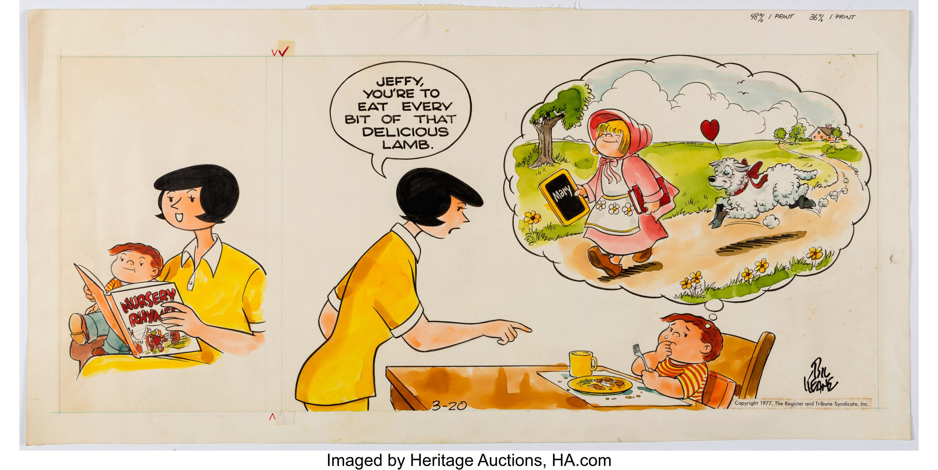 Bil Keane Family Circus Daily Comic Strip dated 3-20-77 Original | Lot ...