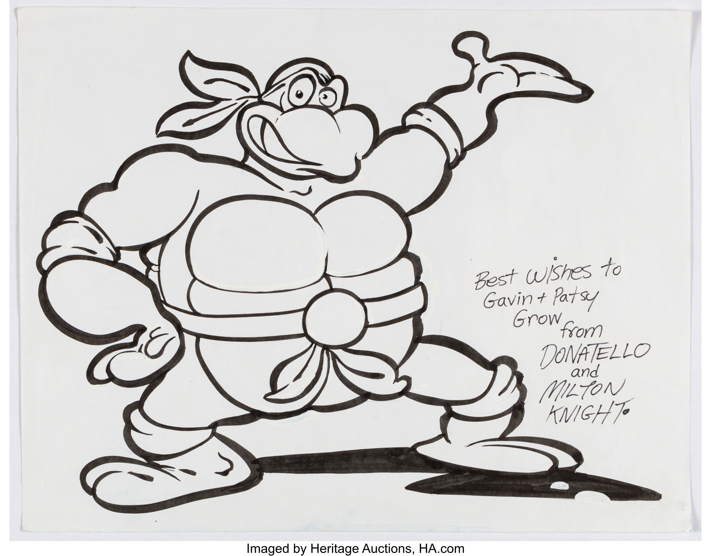 Milton Knight - Donatello TMNT Illustration Original Art | Lot #46139 ...