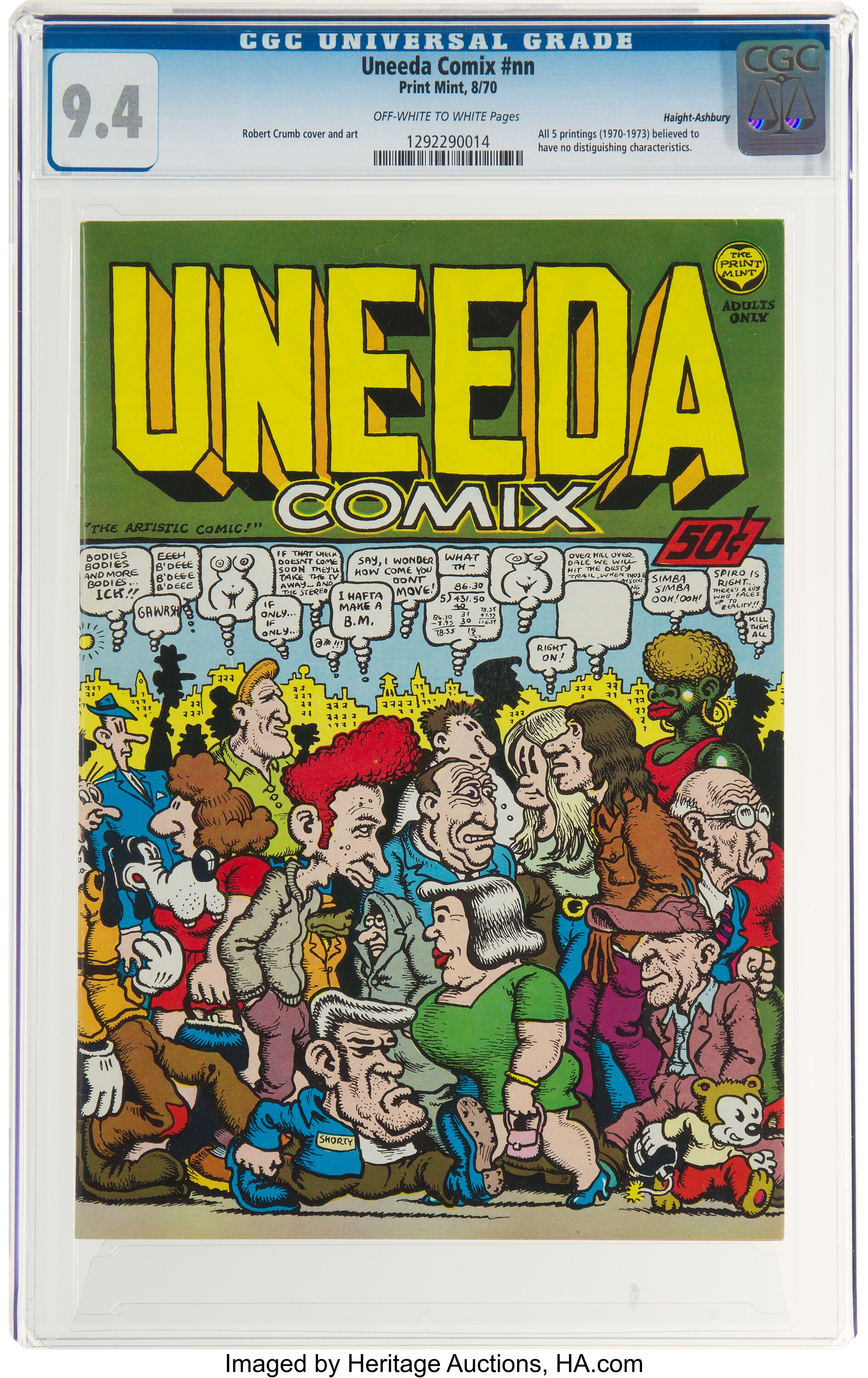 Uneeda Comix #1 (#nn) Haight-Ashbury Pedigree (Print Mint, 1970) | Lot ...