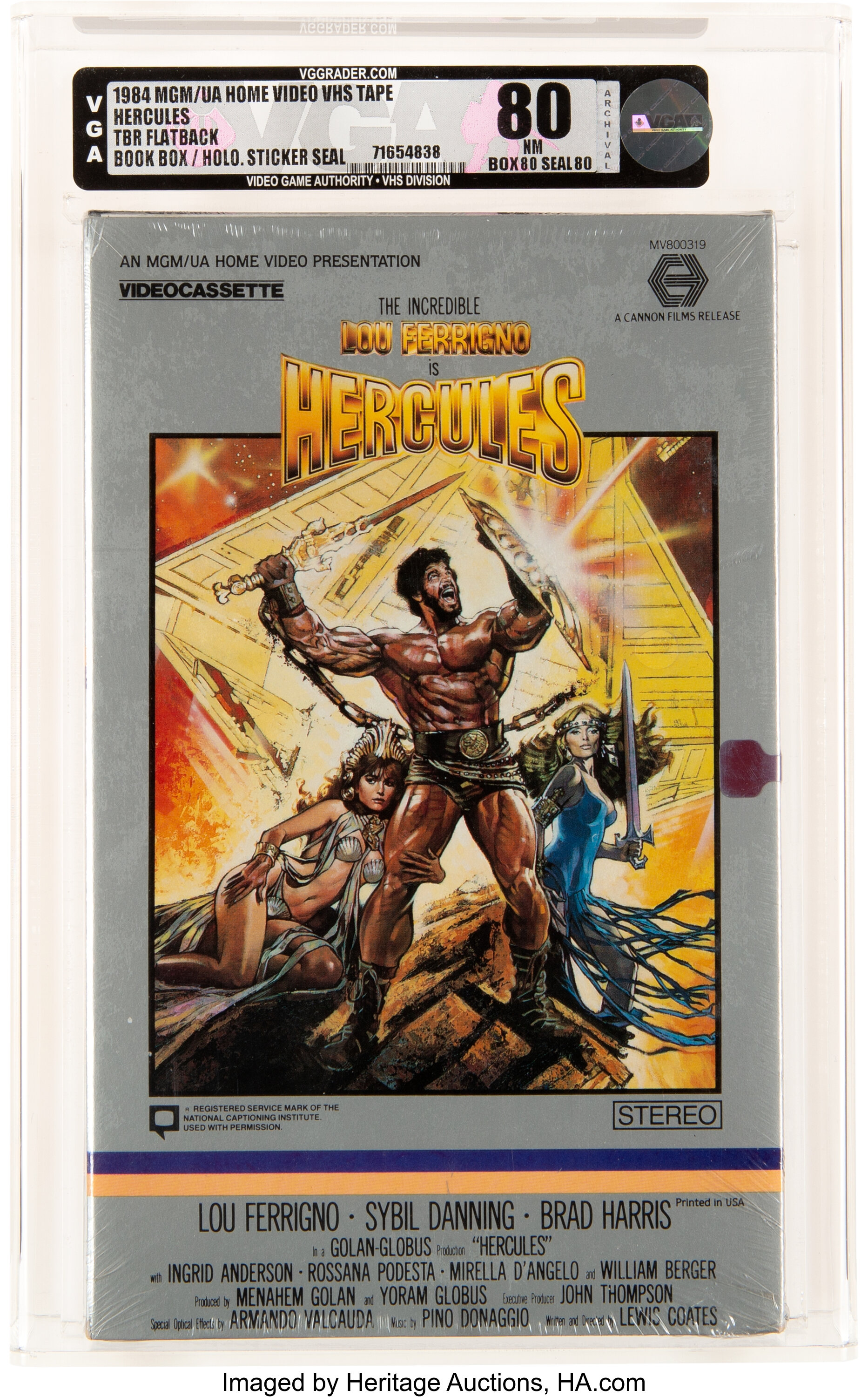 Hercules VHS 1984 - VGA 80 NM, TBR Flatback, Book Box / Holo | Lot ...