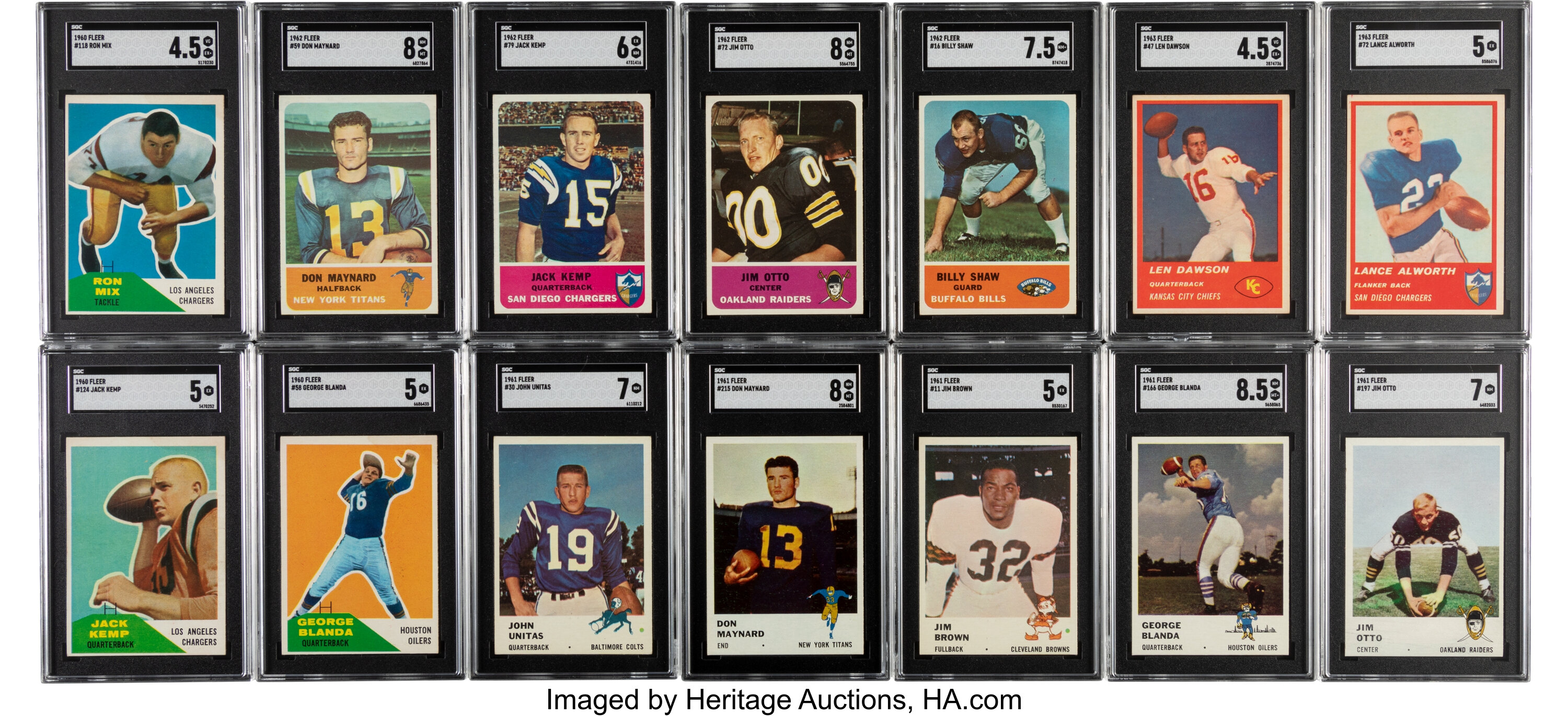 1960 to 1963 Fleer Football Complete Sets Run (4). ... Football | Lot ...