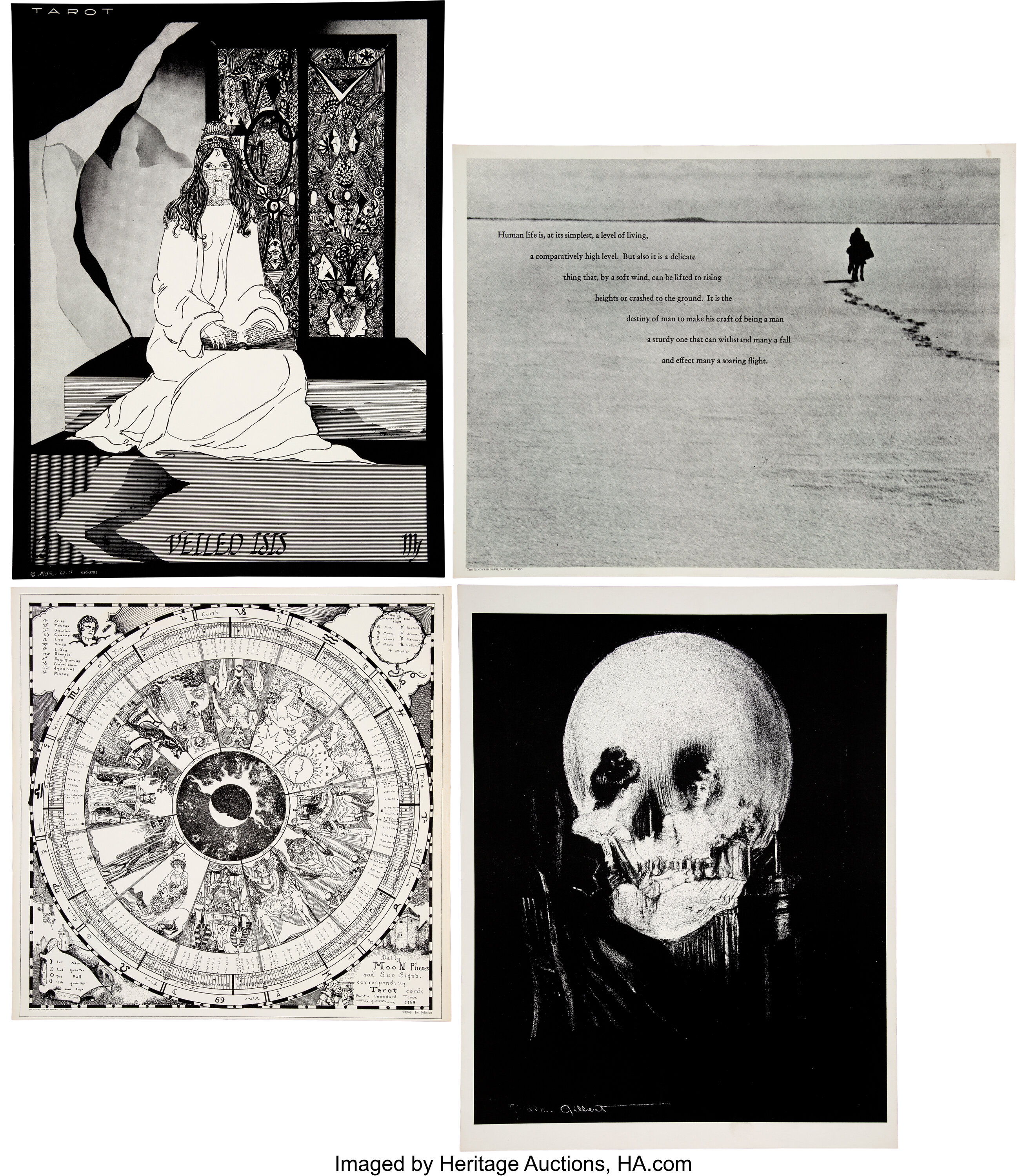 Bindweed Press 1960's Hippie-Pad Posters (4) Incl. Famous Skull | Lot ...