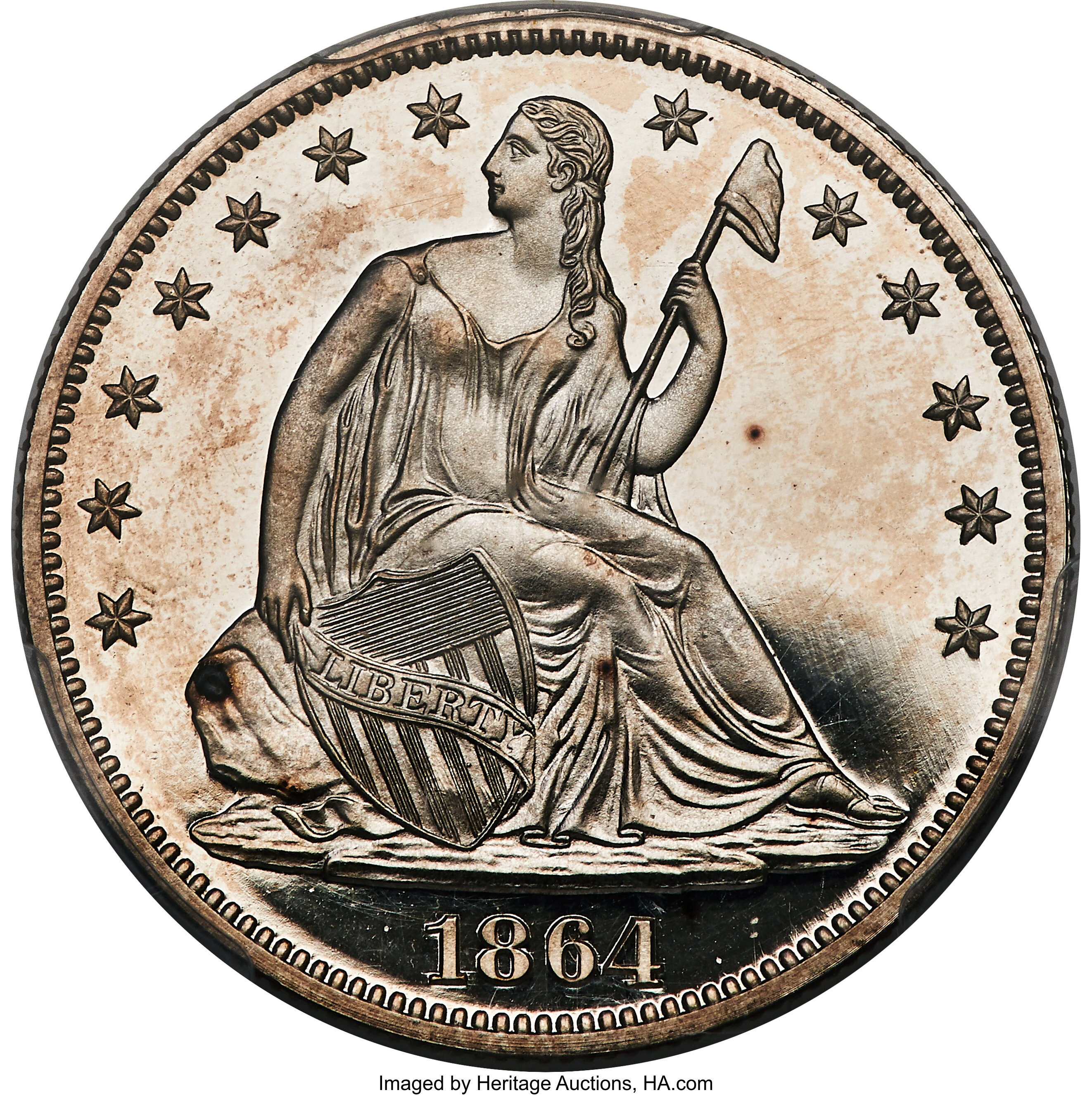 1864 50C PR66 Deep Cameo PCGS.... Proof Seated Half Dollars | Lot #3871 ...