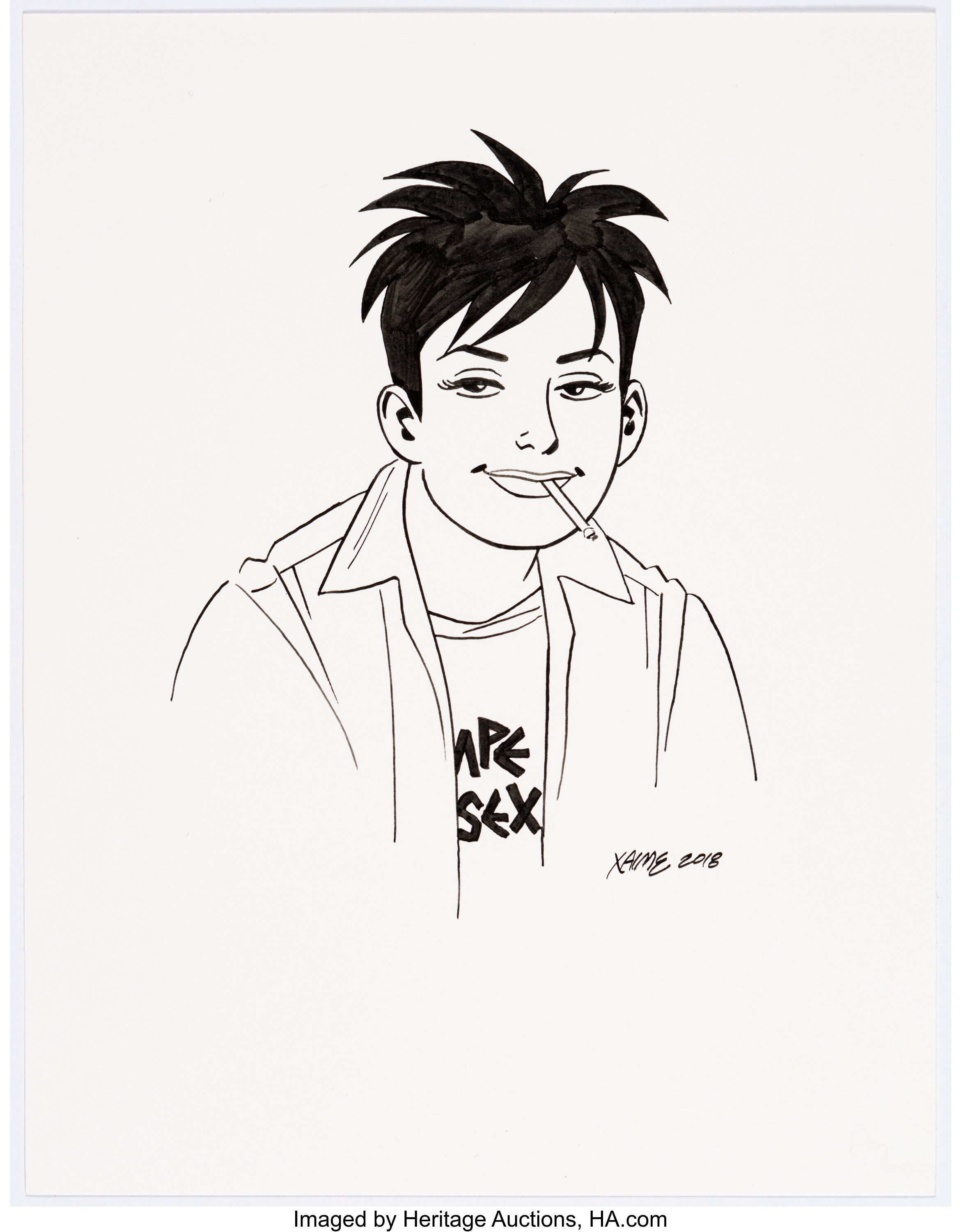 Jaime Hernandez - Hopey from Love and Rockets Illustration Original ...