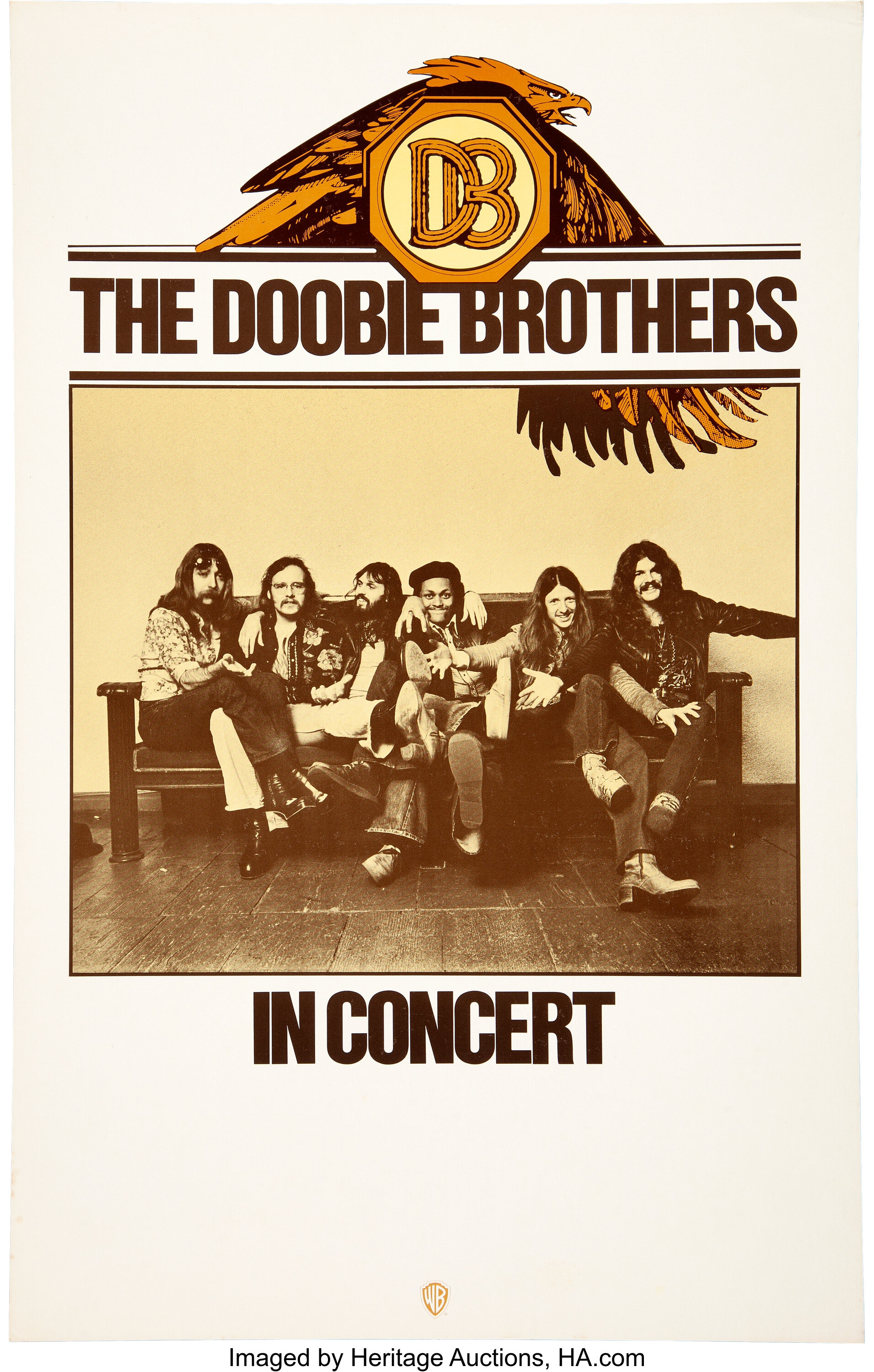 The Doobie Brothers 1970s Tour Blank Concert Poster.... Music | Lot ...