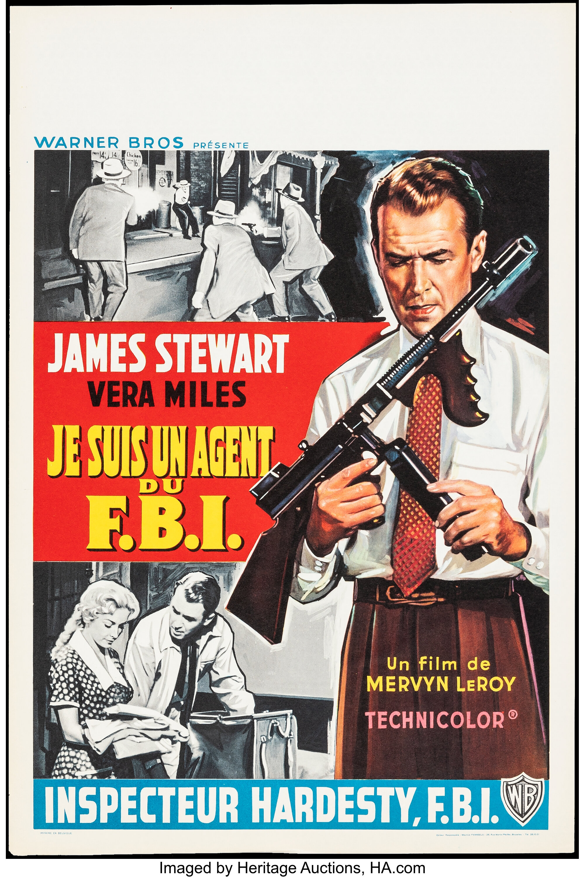 The FBI Story (Warner Bros., 1960). Rolled, Very Fine+. Duplicate | Lot ...
