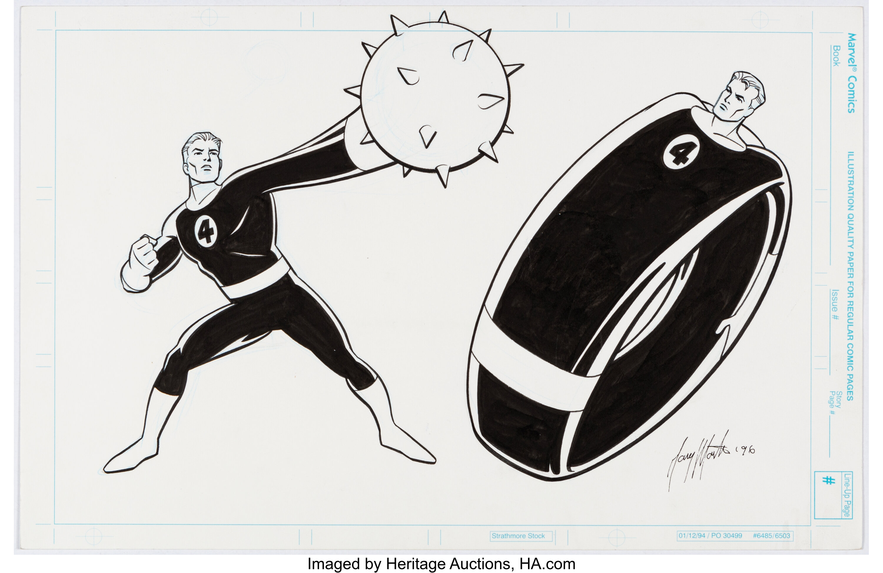 Gary Martin - Mr. Fantastic Character Model Sheet Original Art (c ...