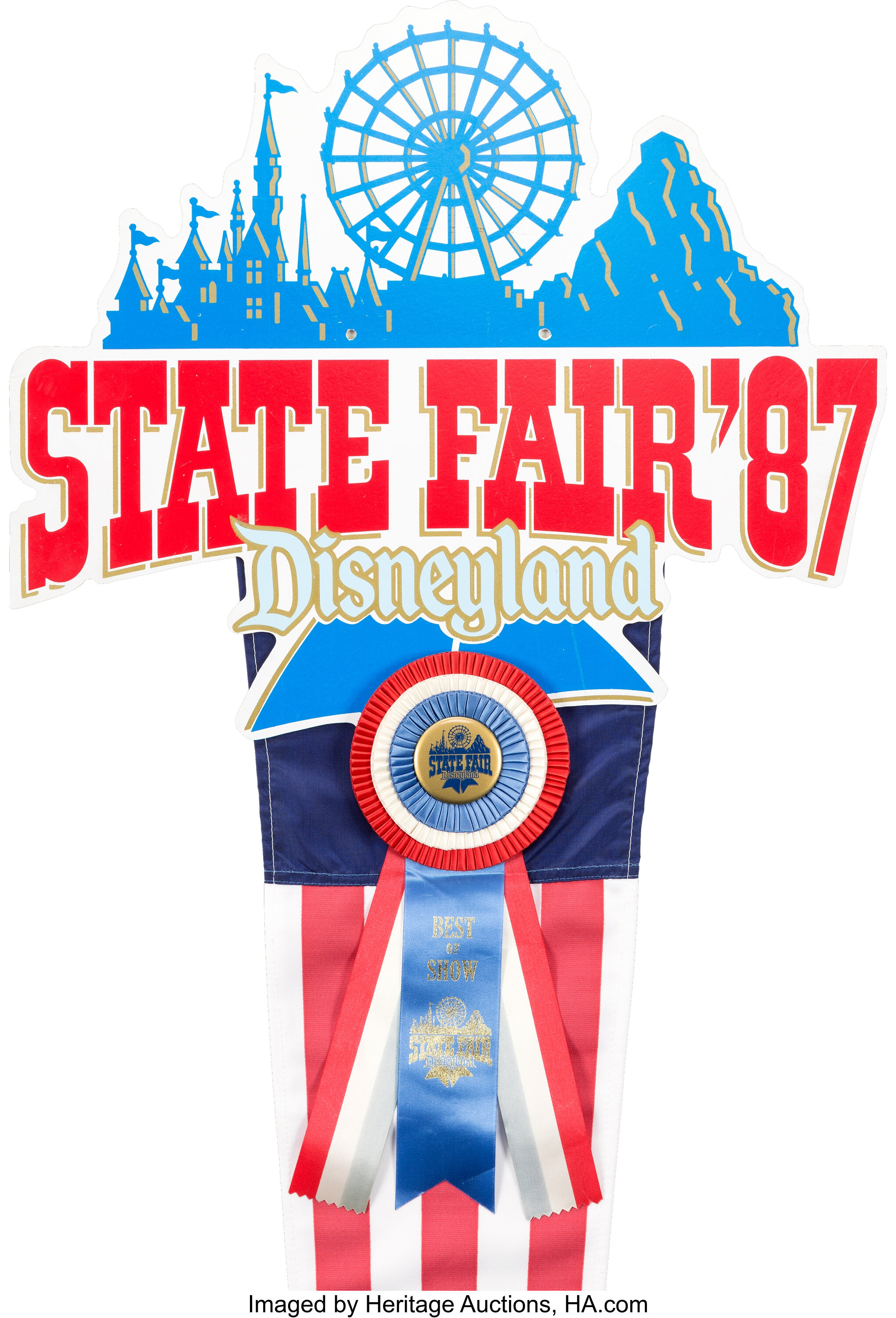 Disneyland - Park-Displayed State Fair Event Sign and Award Ribbons ...
