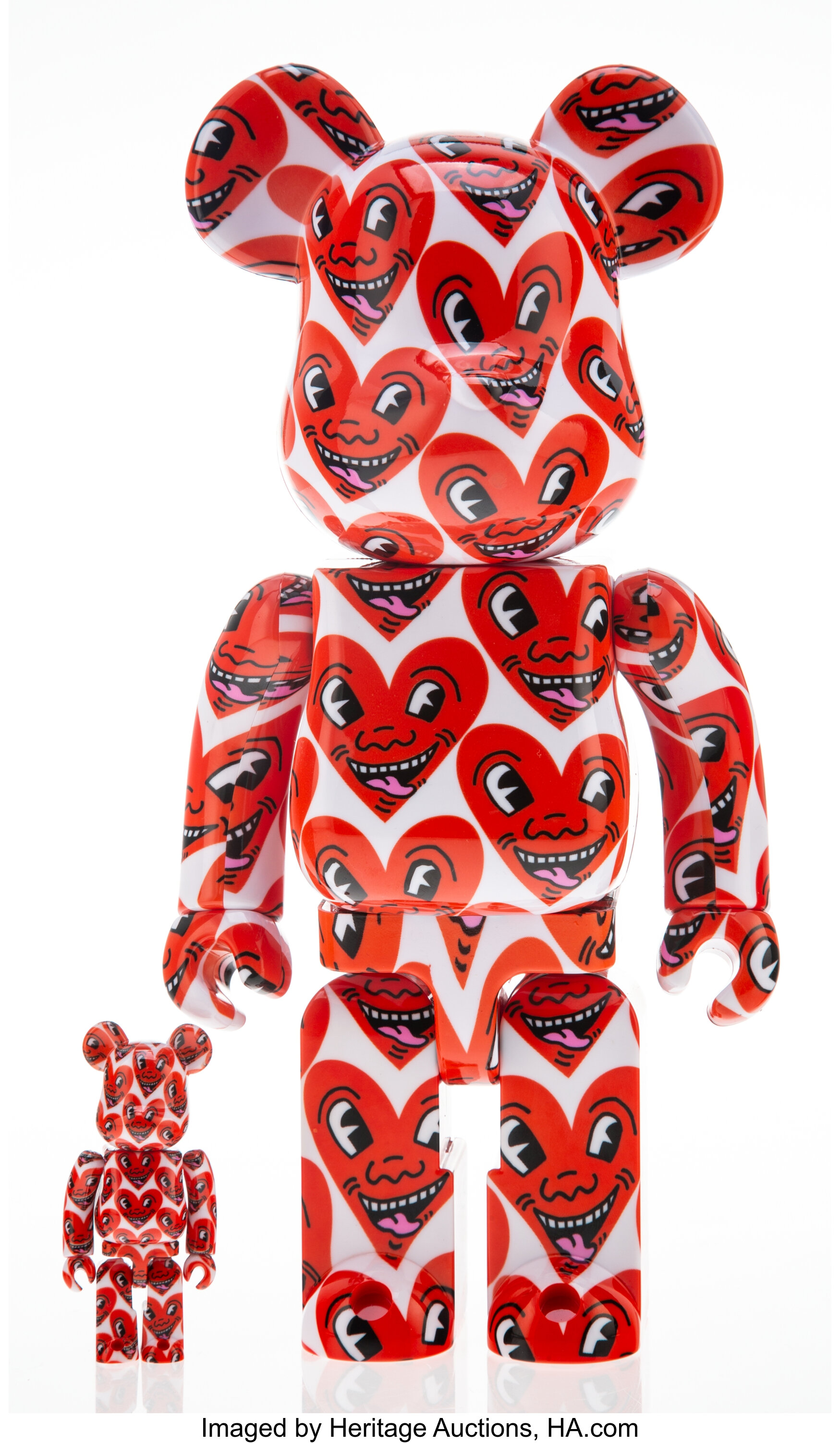 BE@RBRICK X Keith Haring Estate. Keith Haring #6 400% and 100% (two ...