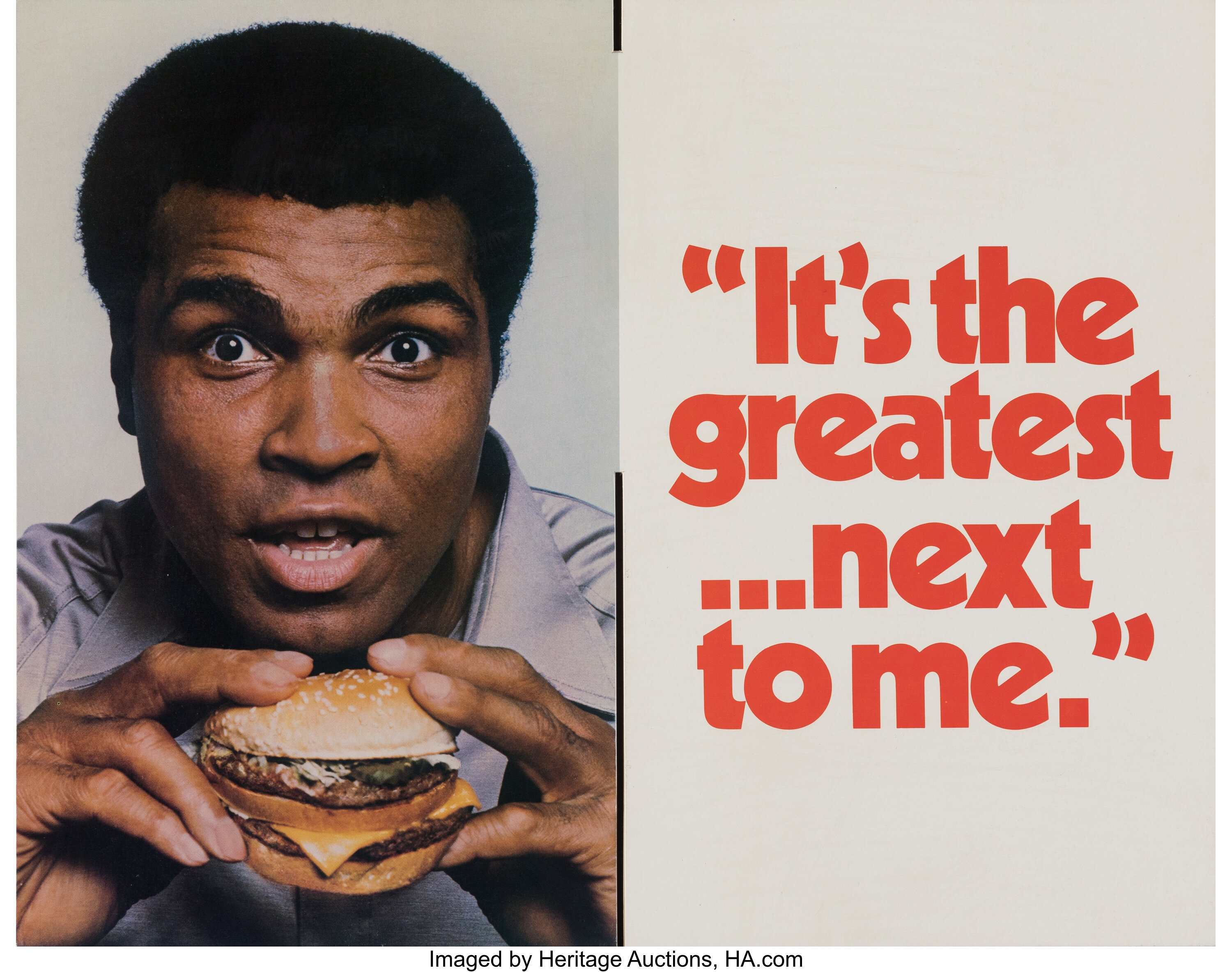 1980's Muhammad Ali "Champ Burger" Advertising Display.... Boxing | Lot ...