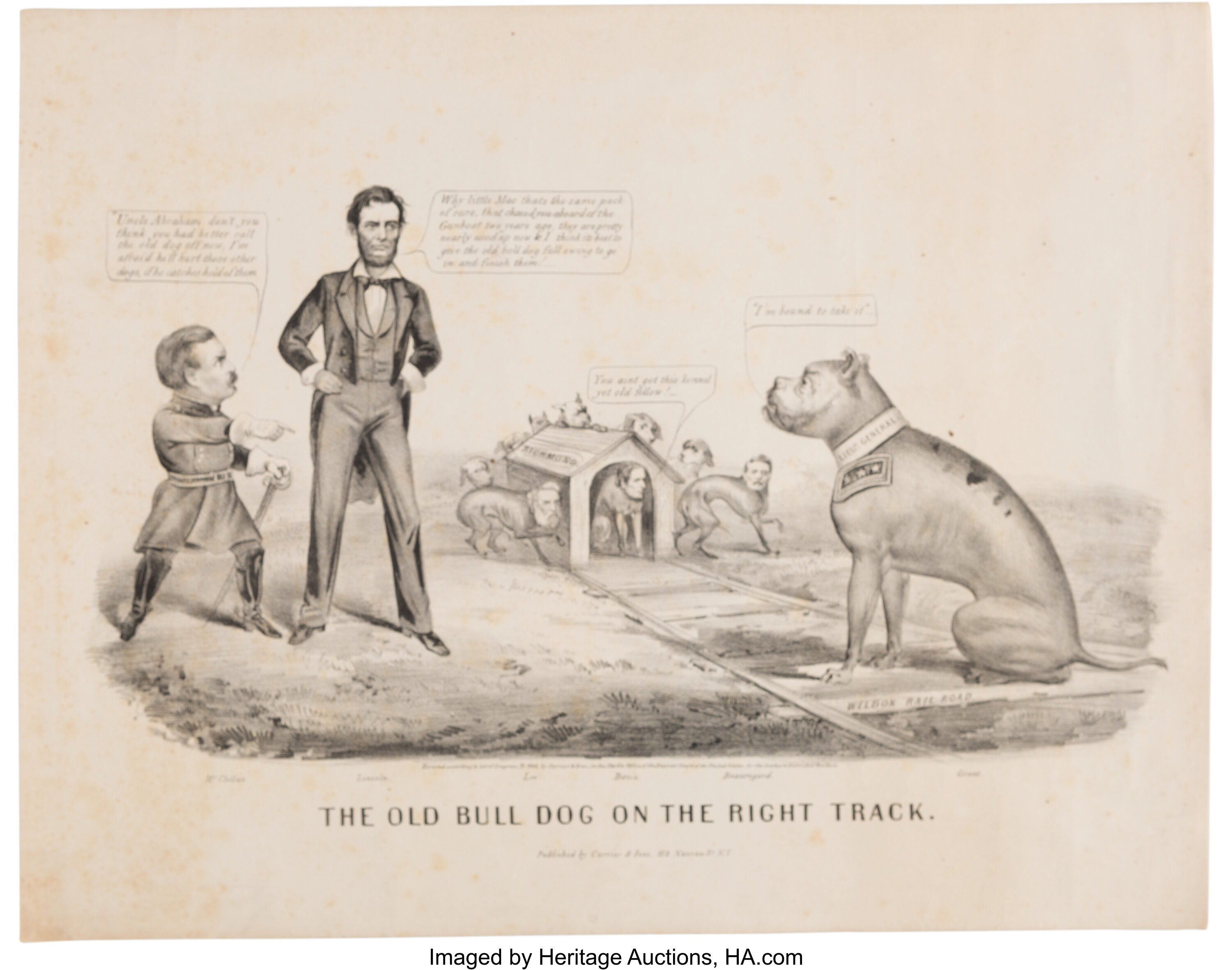 Abraham Lincoln: 1864 Currier & Ives Political Cartoon.... | Lot #43091 ...