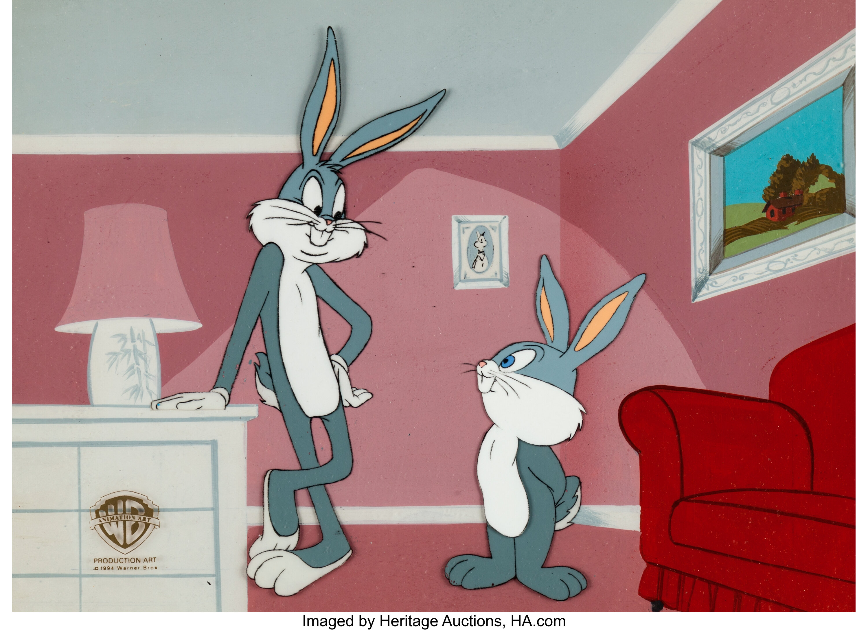 Bugs Bunny: All American Hero Bugs and Clyde Production Cel and Key ...