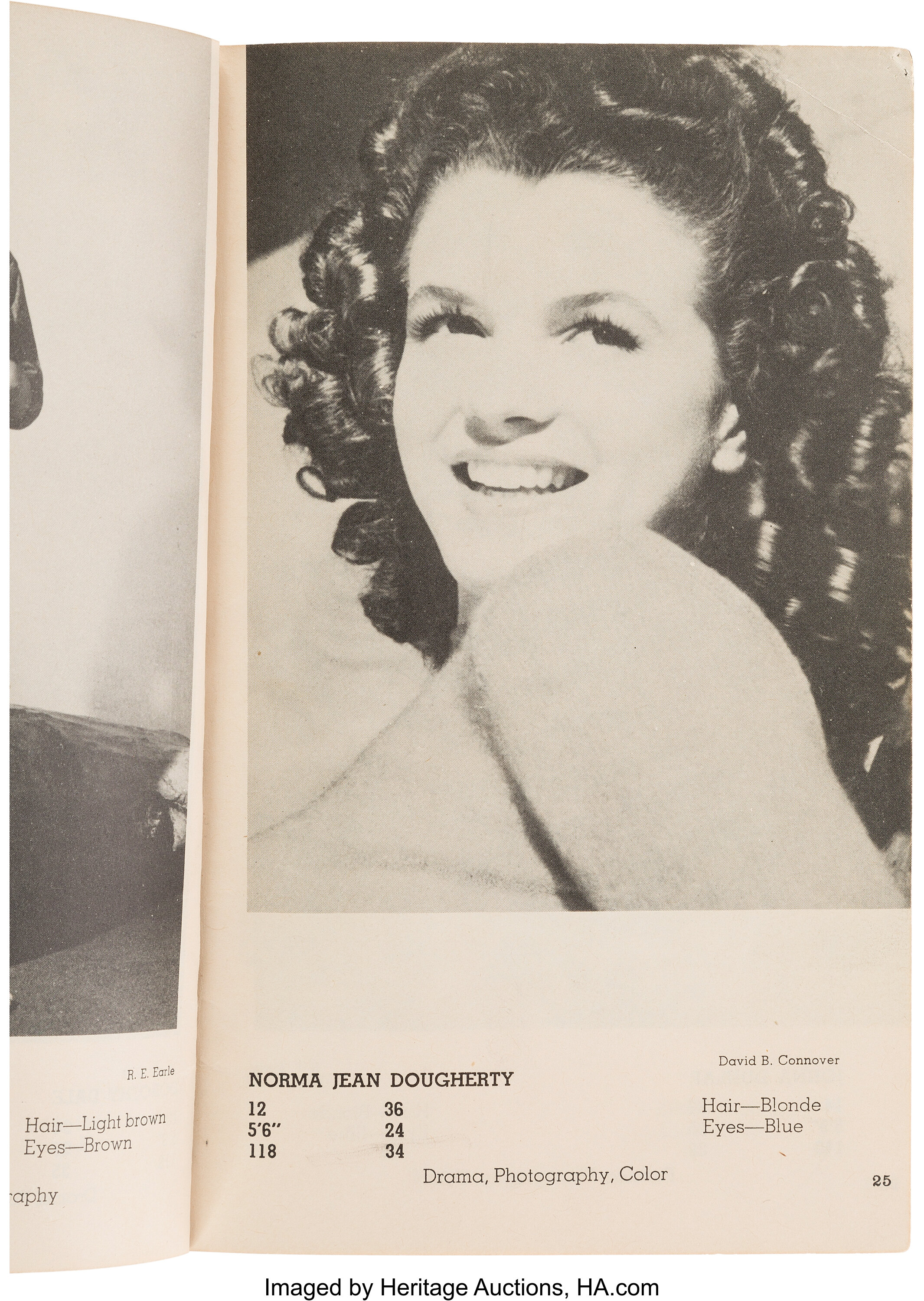Extremely Rare "The Models Blue Book" Featuring Marilyn Monroe's | Lot ...