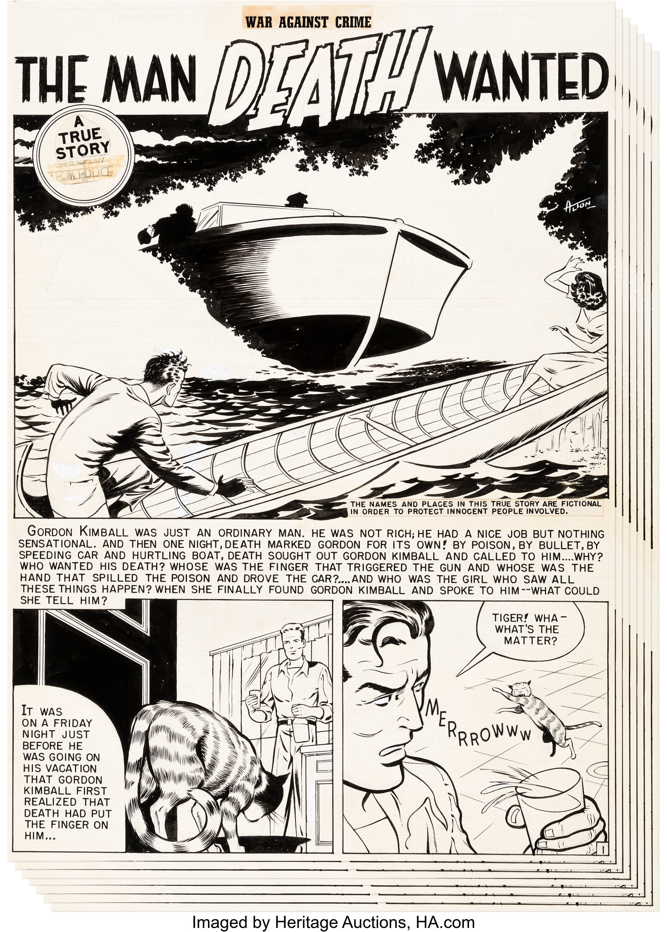 John Alton War Against Crime! #10 Complete 7-Page Story "The Man | Lot ...