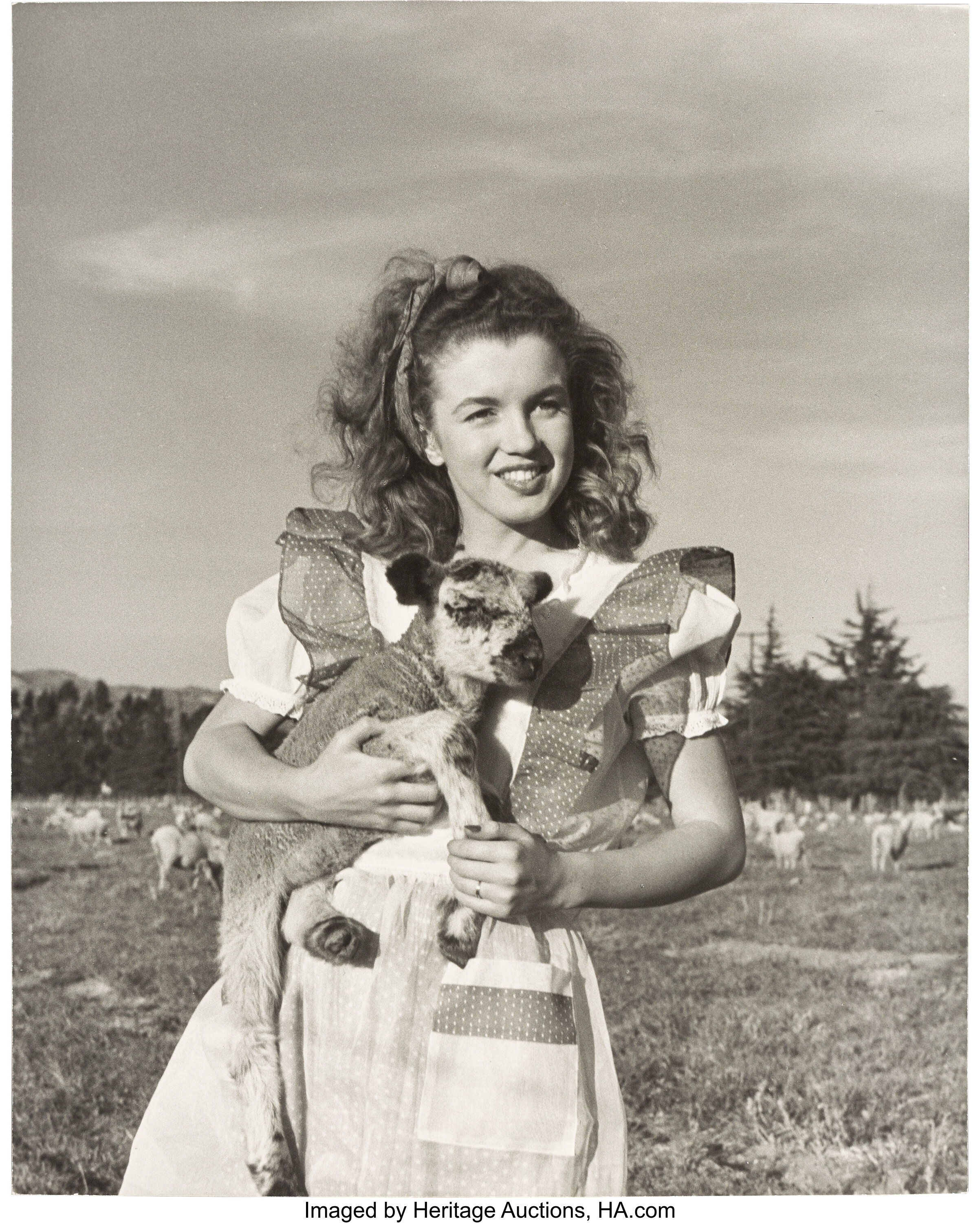 Marilyn Monroe Lamb Photograph by Andre de Dienes.... Movie/TV | Lot ...