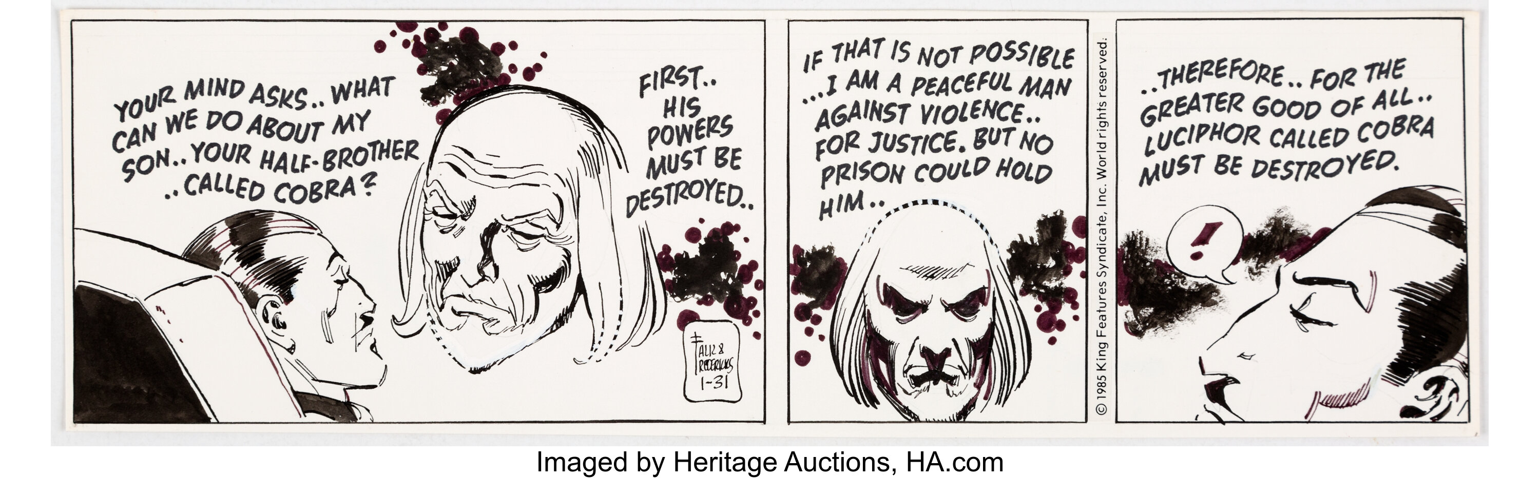 Fred Fredericks Mandrake the Magician Daily Comic Strip Original | Lot ...