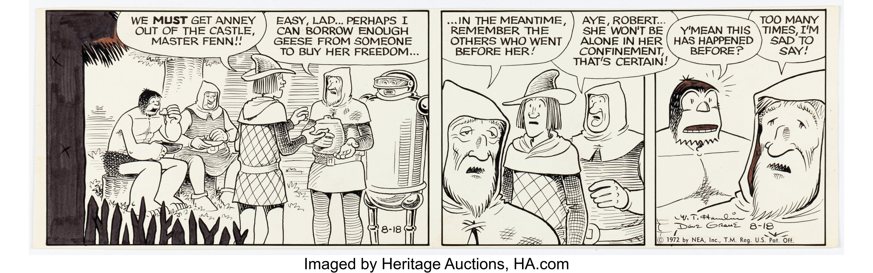 V. T. Hamlin and Dave Graue Alley Oop Daily Comic Strip Original | Lot ...