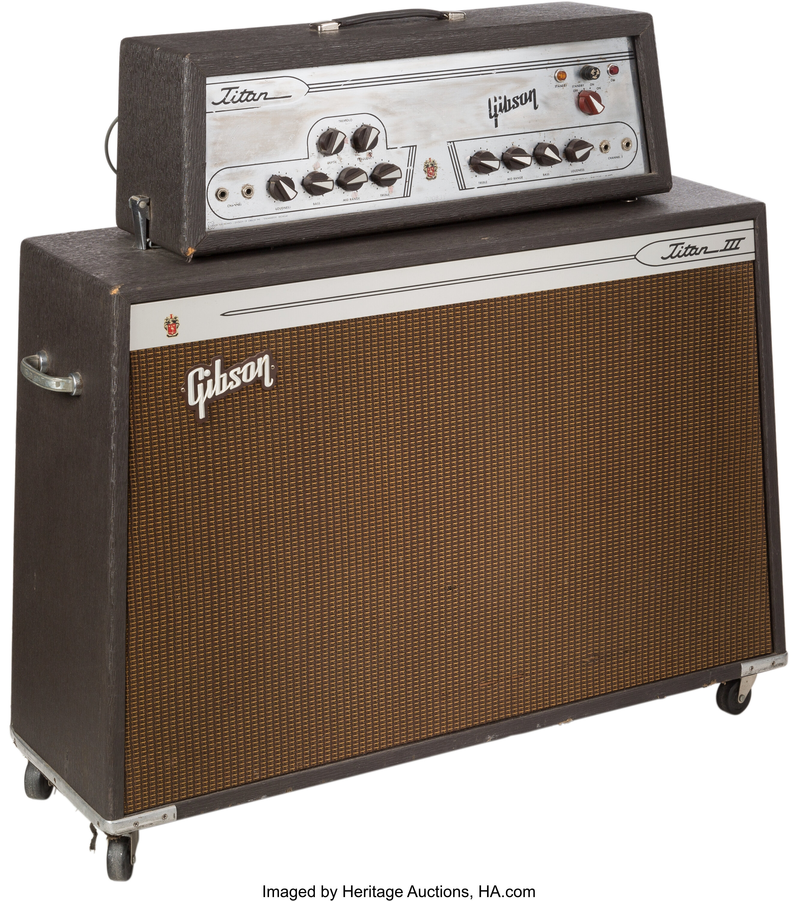 circa 1963 Gibson Titan III Brown Guitar Amplifier, Serial | Lot #85179 ...