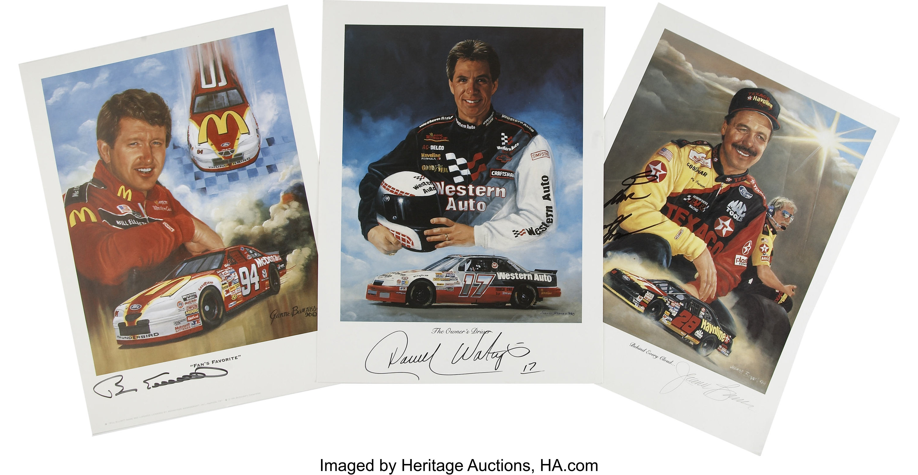 NASCAR Signed Lithographs Lot of 7. From the renowned NASCAR | Lot ...
