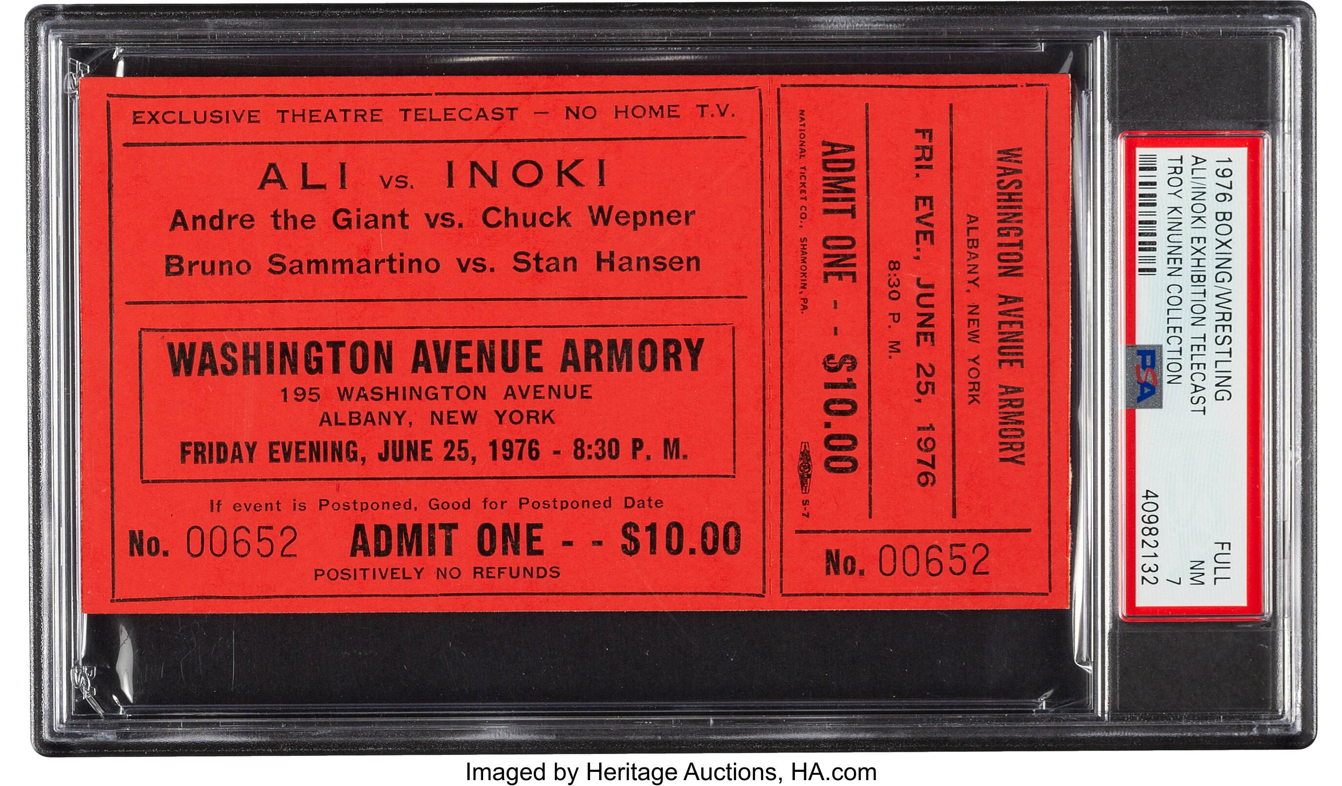 1976 Muhammad Ali vs. Antonio Inoki Closed-Circuit Broadcast Full | Lot ...