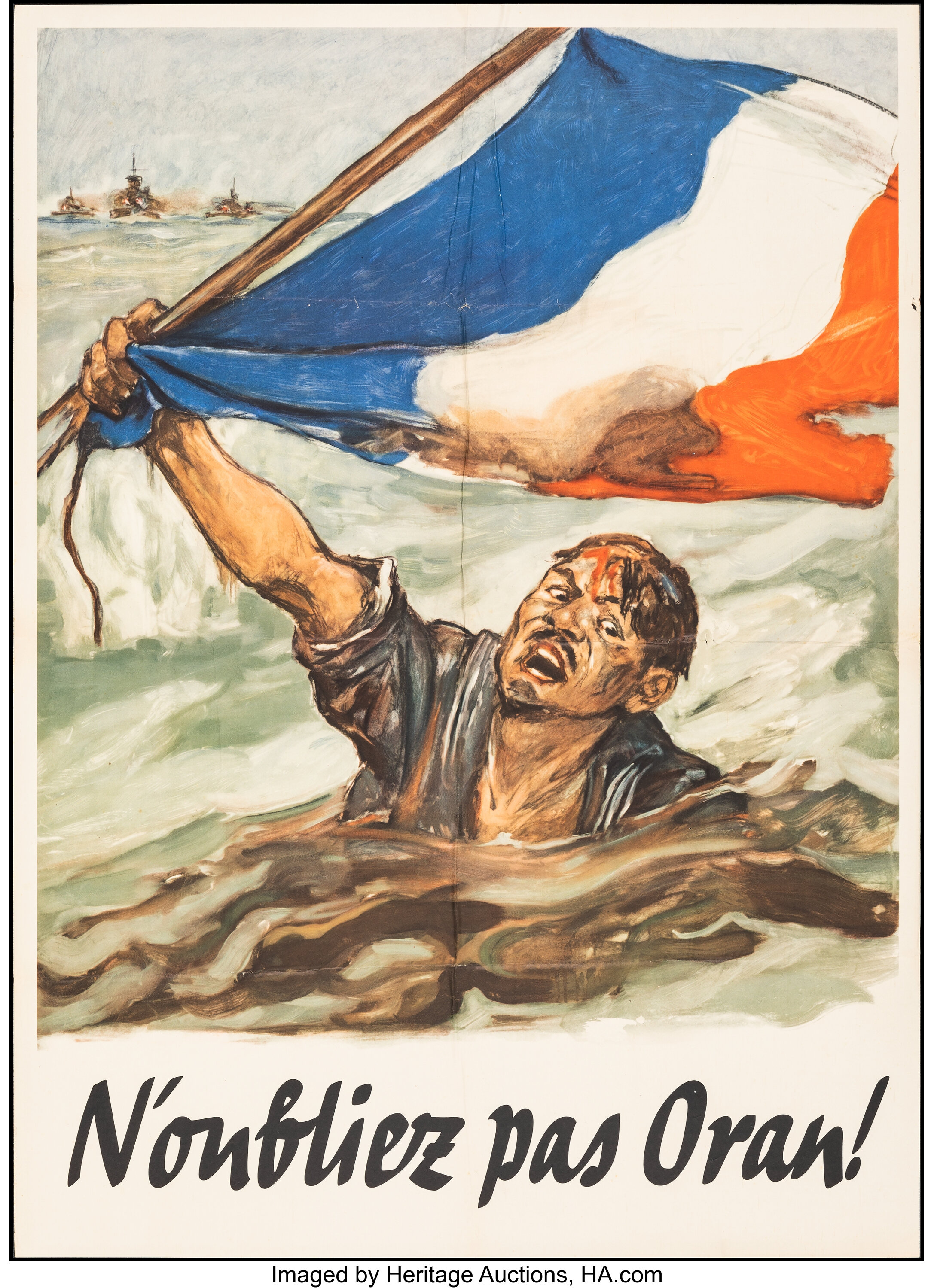 World War II Propaganda (1940). Folded, Very Fine-. French Poster | Lot ...