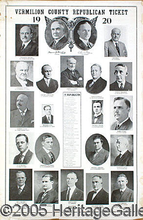 VERY RARE 1920 HARDINGCOOLIDGE MULTIGATE CAMPAIGN POSTER FROM VE ...