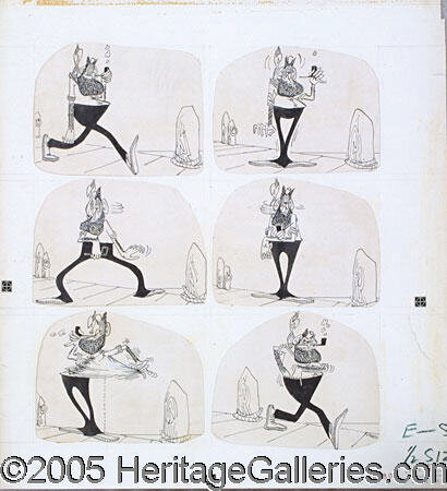 ORIGINAL DON MARTIN ARTWORK FOR MAD MAGAZINE. Signed 6-panel car ...