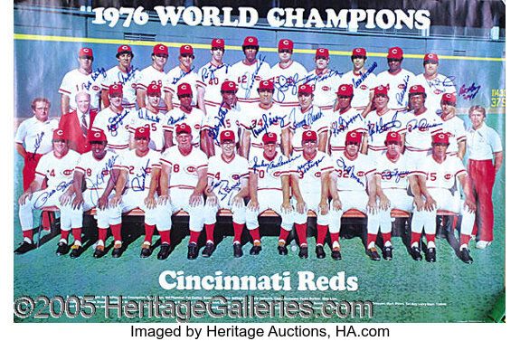 GREAT LARGE "BIG RED MACHINE" AUTOGRAPHED POSTER. Original 1976 ...
