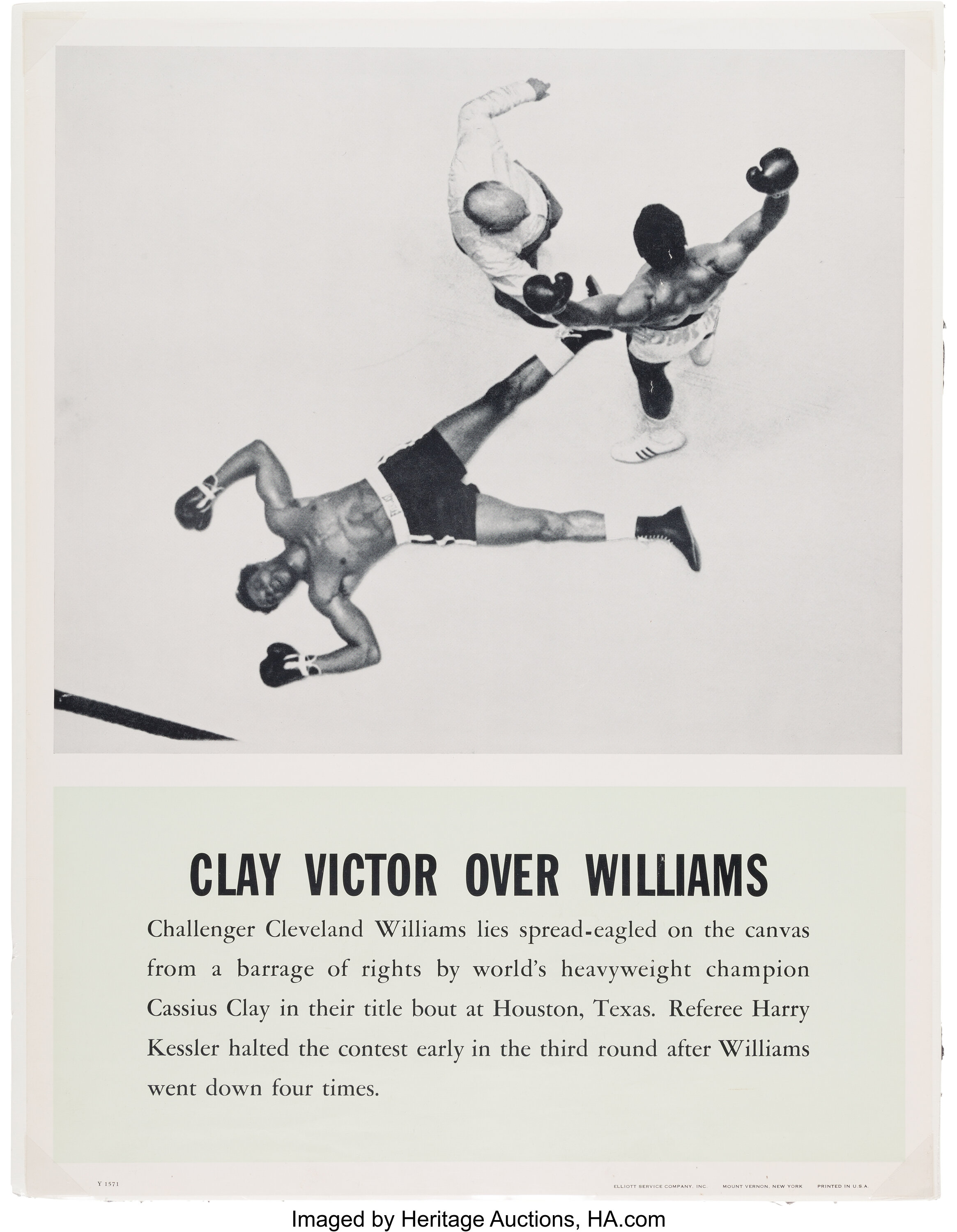 1966 Muhammad Ali vs. Cleveland Williams Poster.... Boxing | Lot #44246 ...