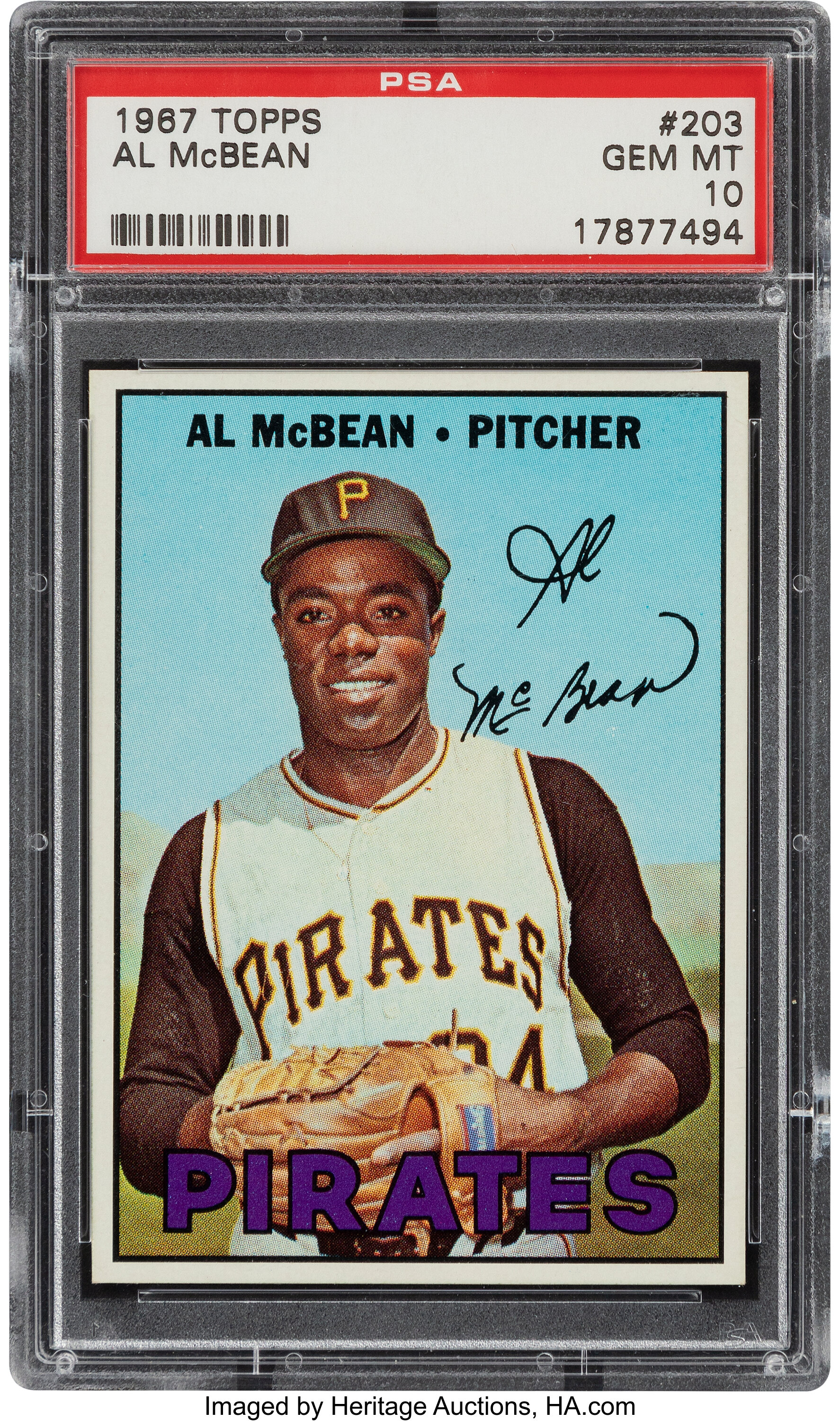 1967 Topps Al McBean #203 PSA Gem Mint 10 - Pop Three!... Baseball ...