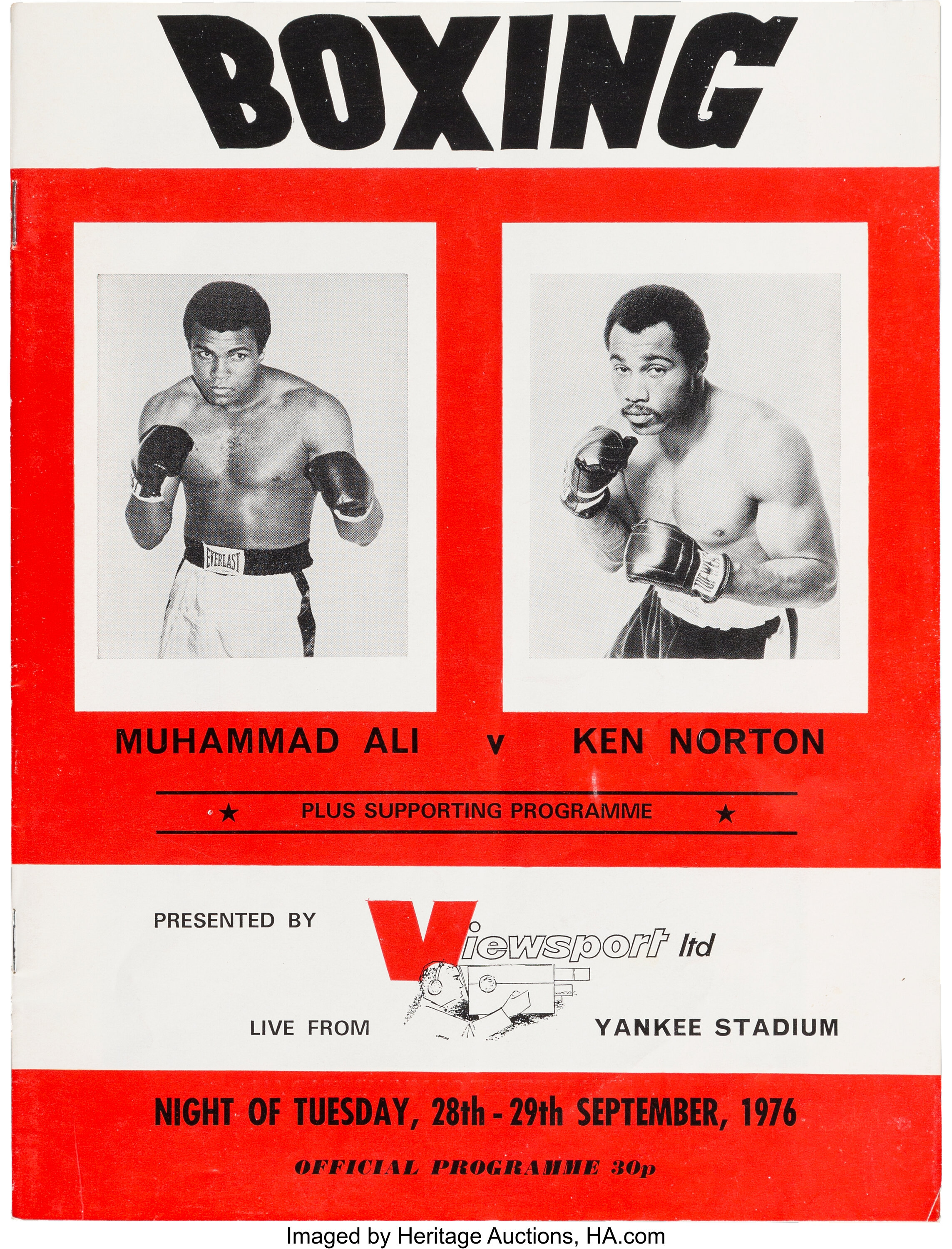 1976 Muhammad Ali vs. Ken Norton III Closed-Circuit Broadcast | Lot ...