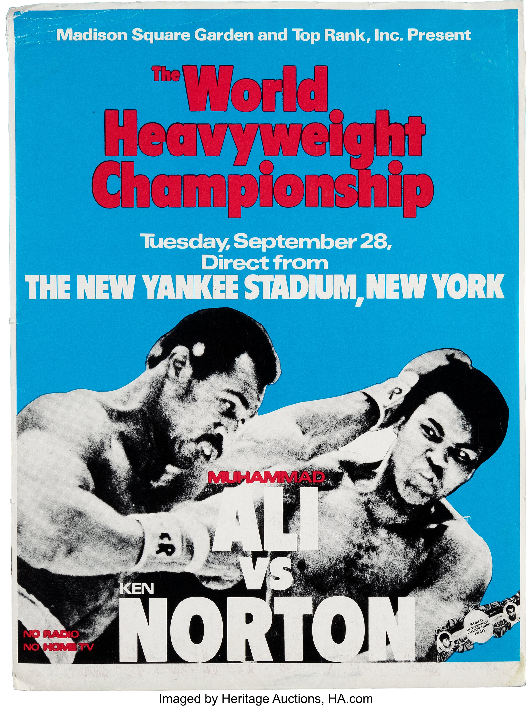 1976 Muhammad Ali vs. Ken Norton III Press Brochure.... Boxing | Lot ...