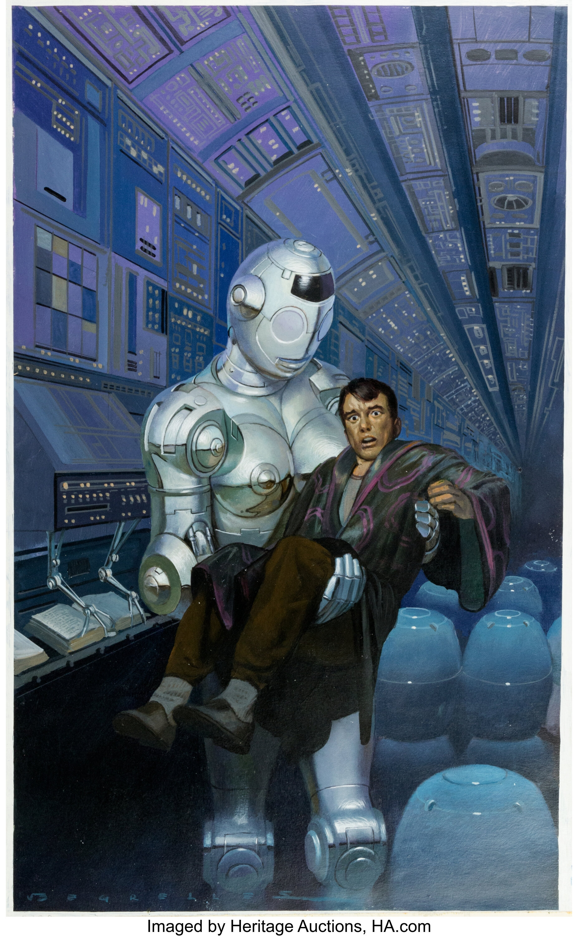 Vicente Segrelles The Silver Eggheads Cover Original Art (Mondadori ...