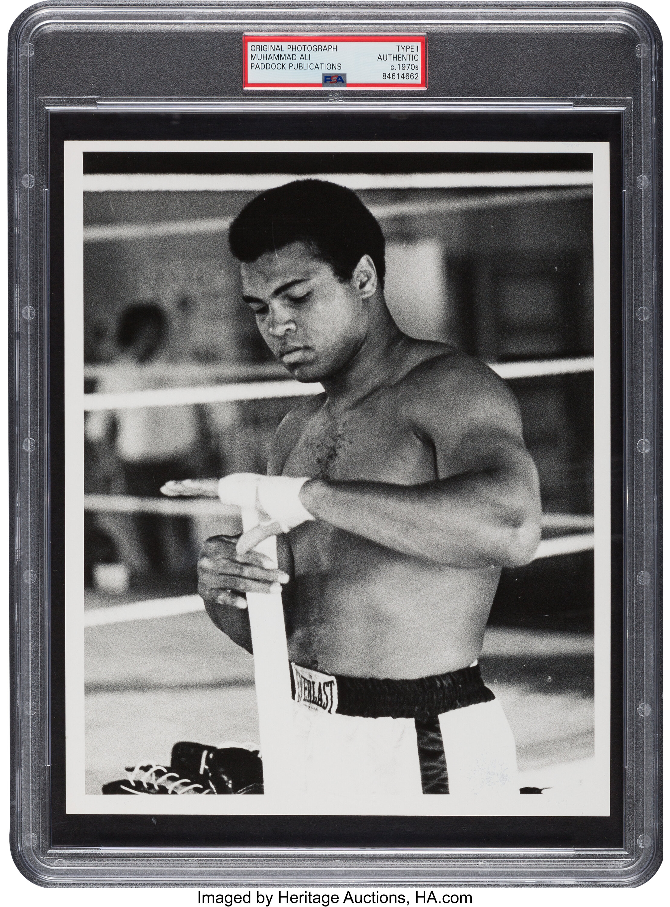 1970's Muhammad Ali Taping His Hands Original Photograph, PSA/DNA | Lot ...