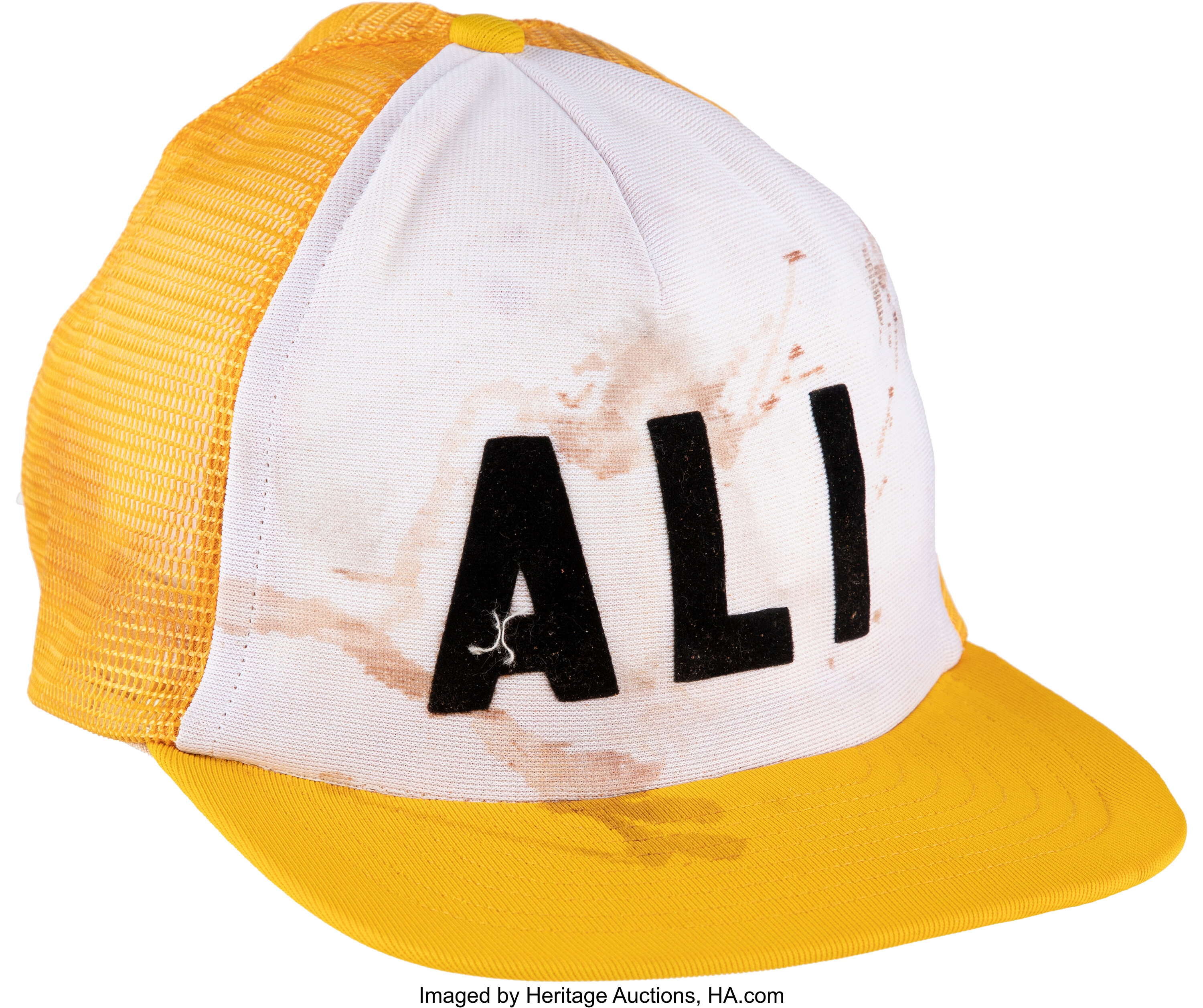 Late 1970's "Ali" Cap (Yellow/Black).... Boxing Collectibles | Lot ...