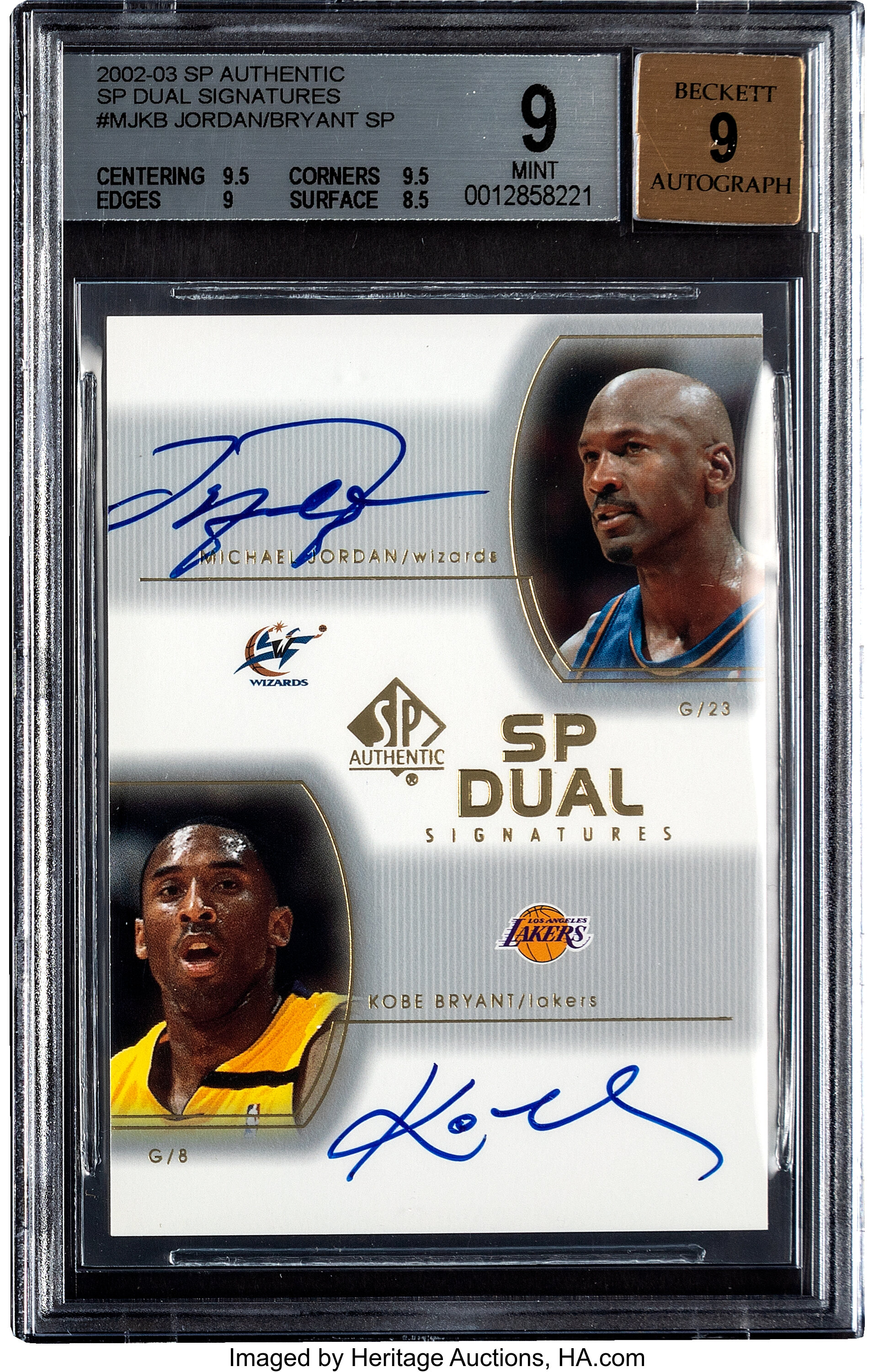 2002 Upper Deck SP Authentic Michael Jordan & Kobe Bryant (SP Dual ...