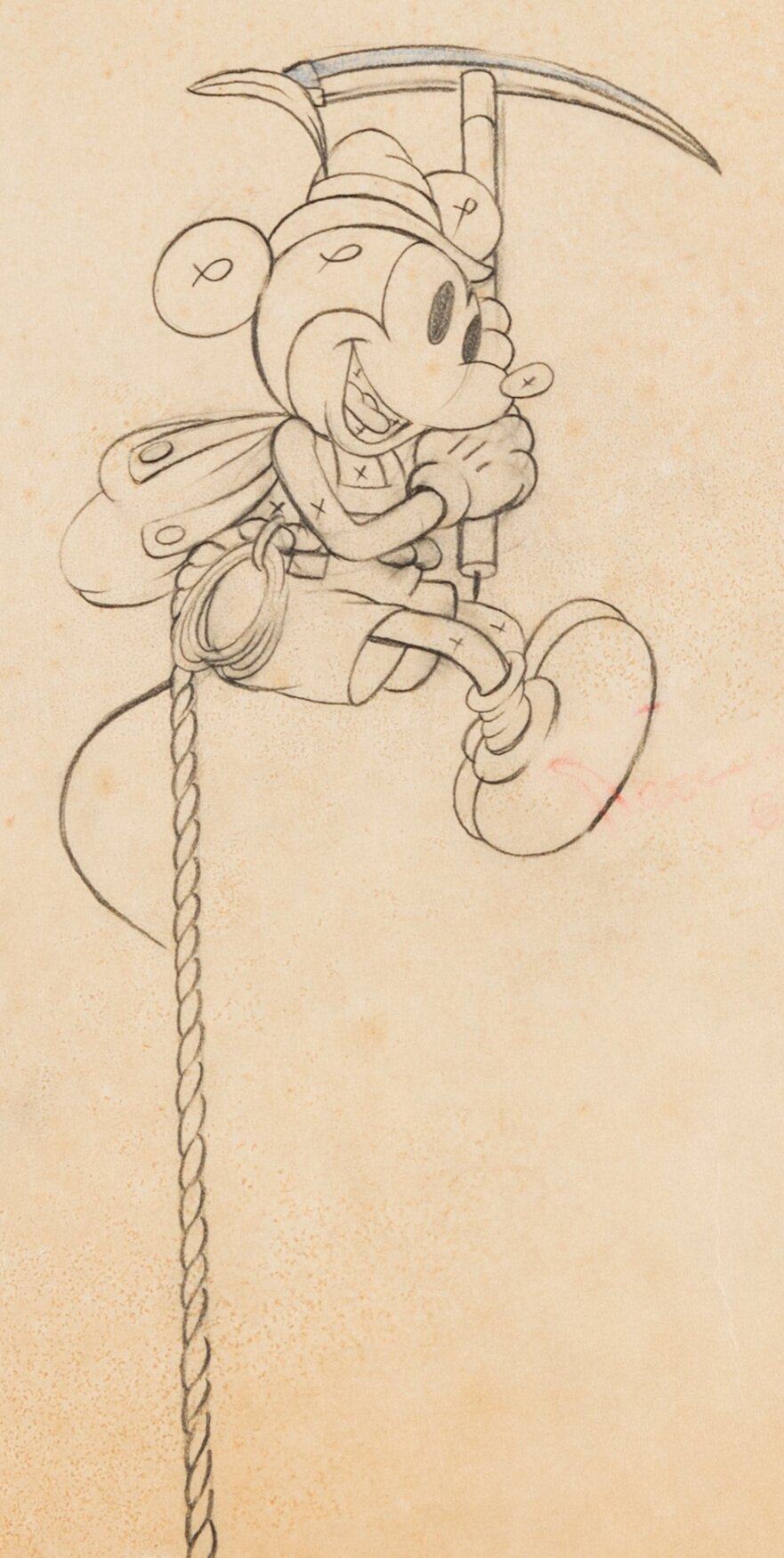 Alpine Climbers Mickey Mouse Animation Drawing (Walt Disney, | Lot ...