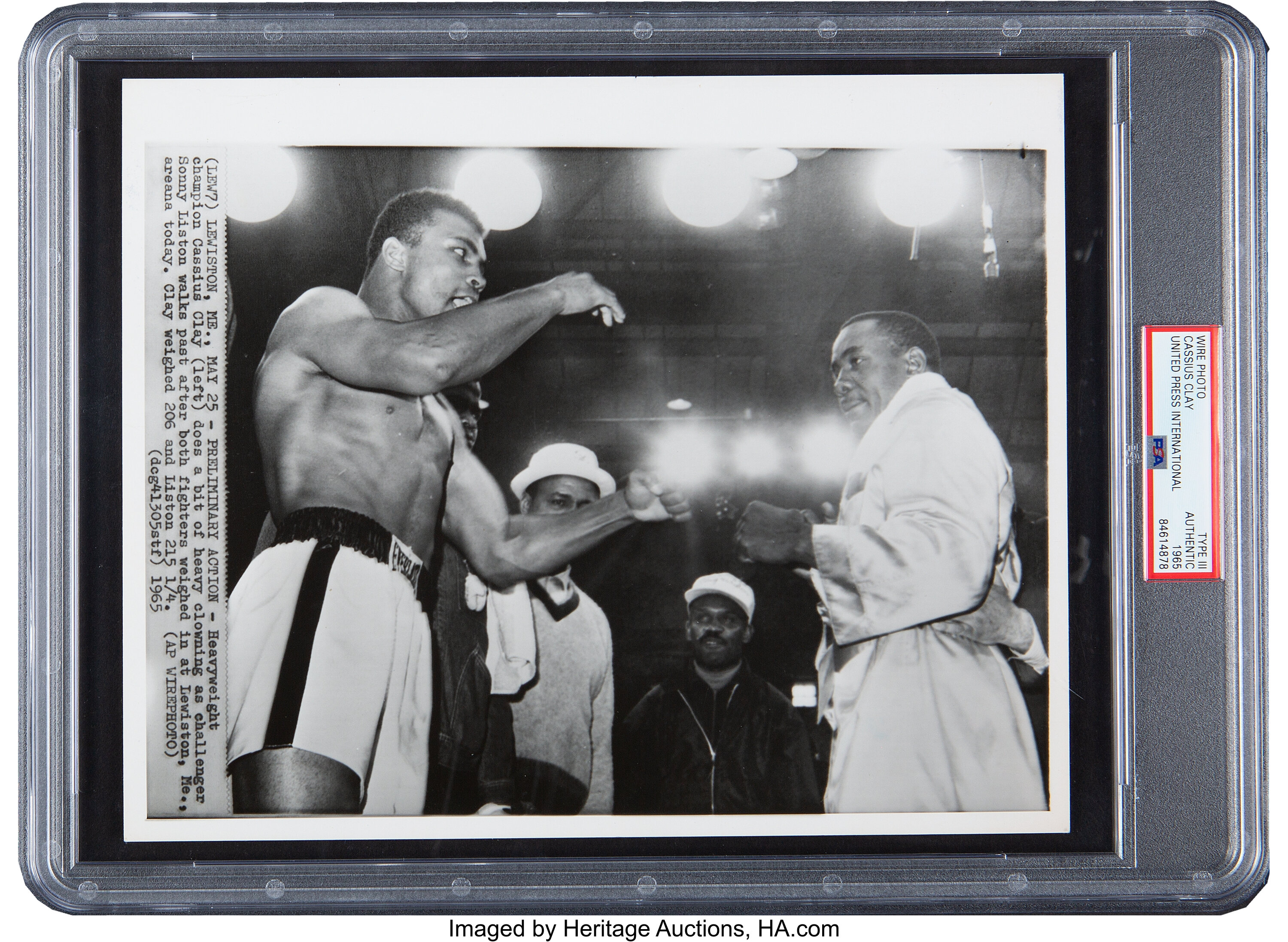 1965 Muhammad Ali vs. Sonny Liston II "Preliminary Action" Wire | Lot ...