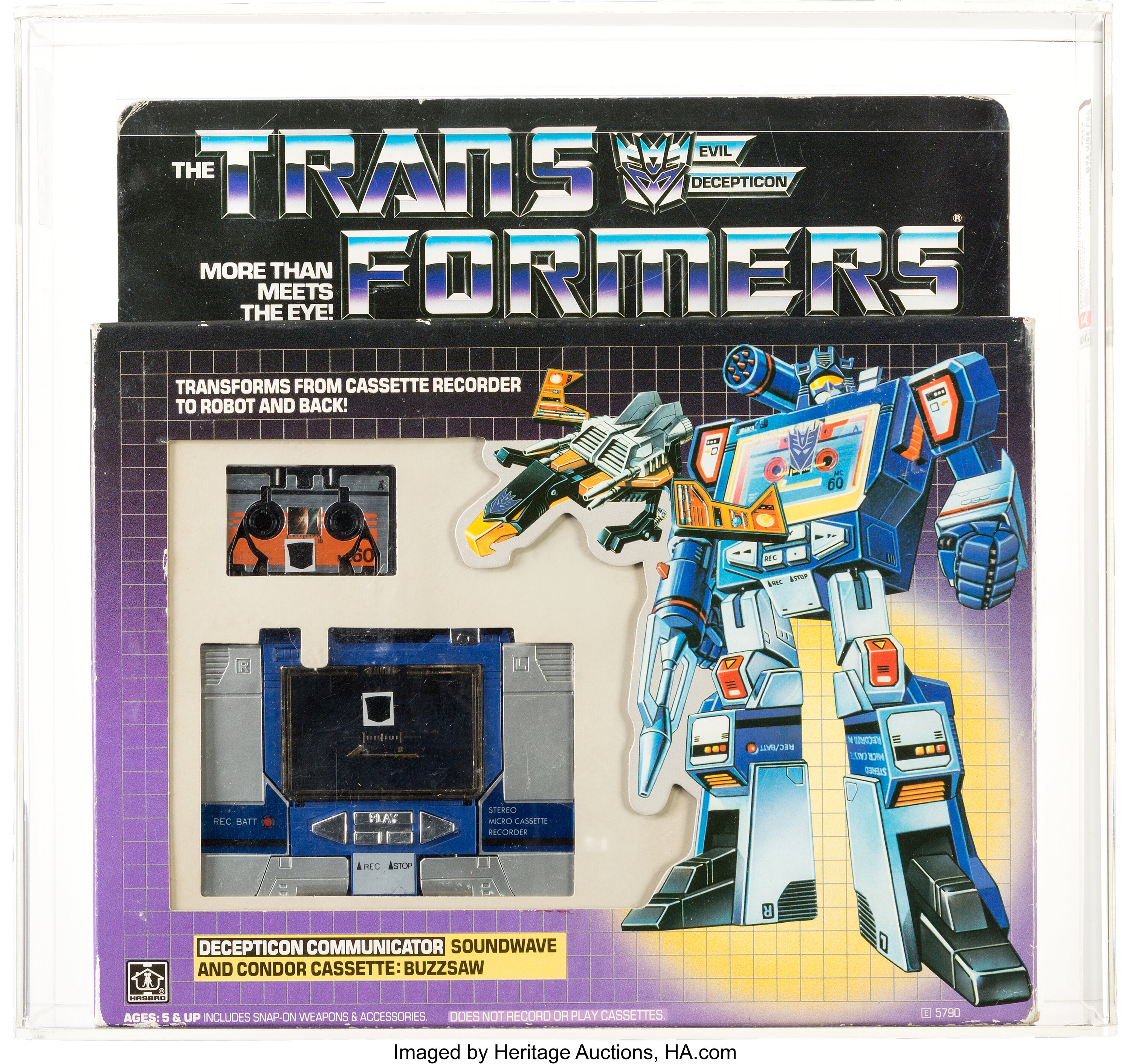 Transformers Soundwave AFA NM 80 (B75/W85/F90) Series 1/With | Lot ...