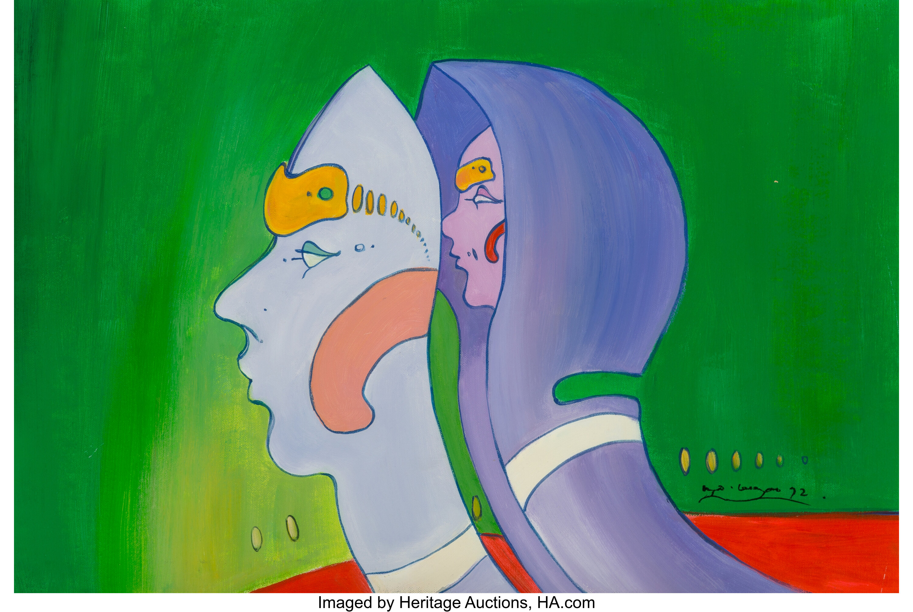 Peter Max (American, b. 1937). Untitled, 2004. Acrylic on canvas. | Lot ...